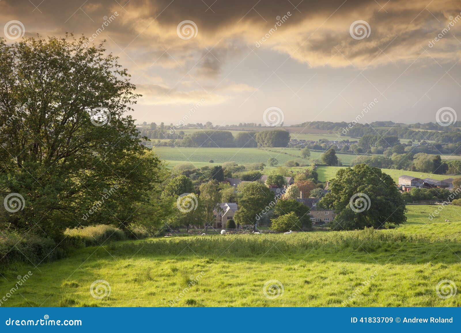 Cotswolds Sunset stock image. Image of united, cotswolds - 41833709