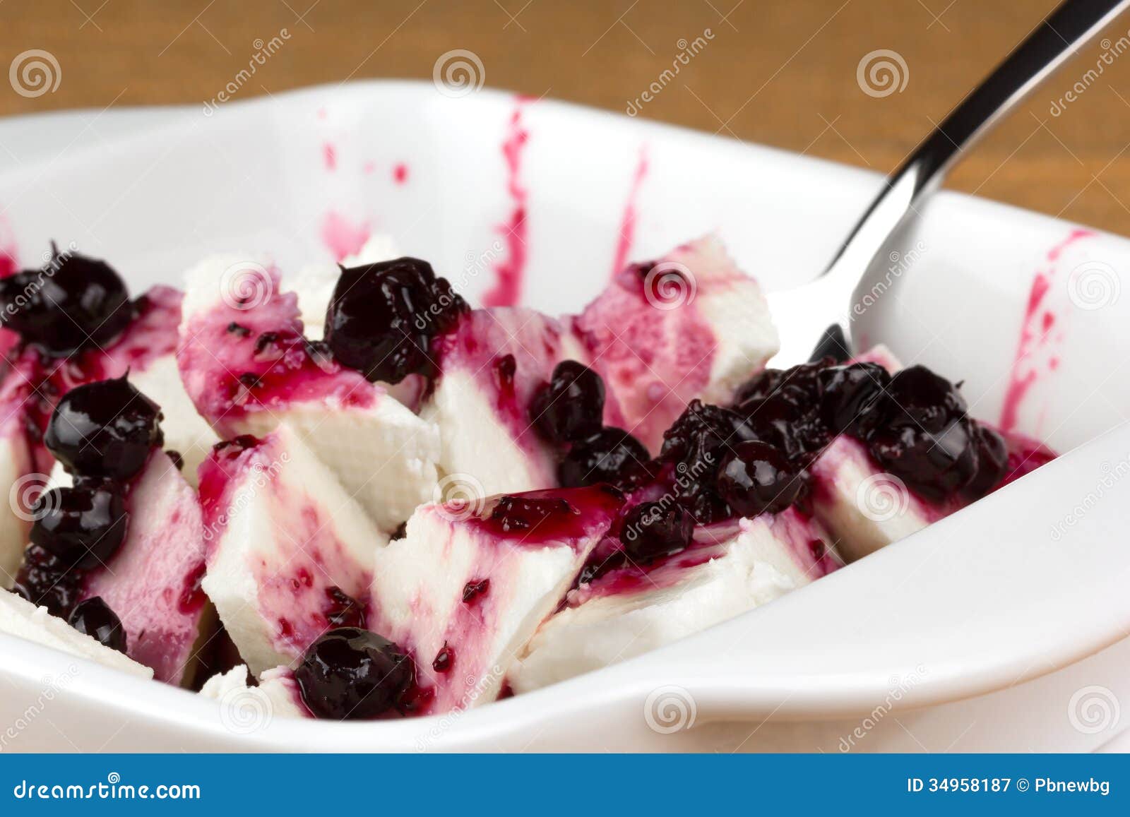 Cottage Cheese in a Bowl with Jam Stock Image - Image of healthy ...