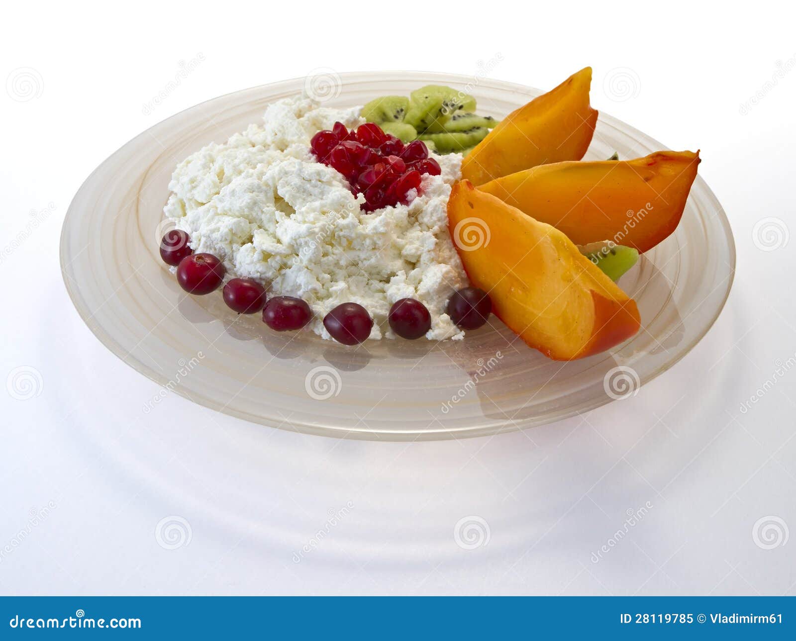 Cottage cheese with fruit stock image. Image of berry - 28119785