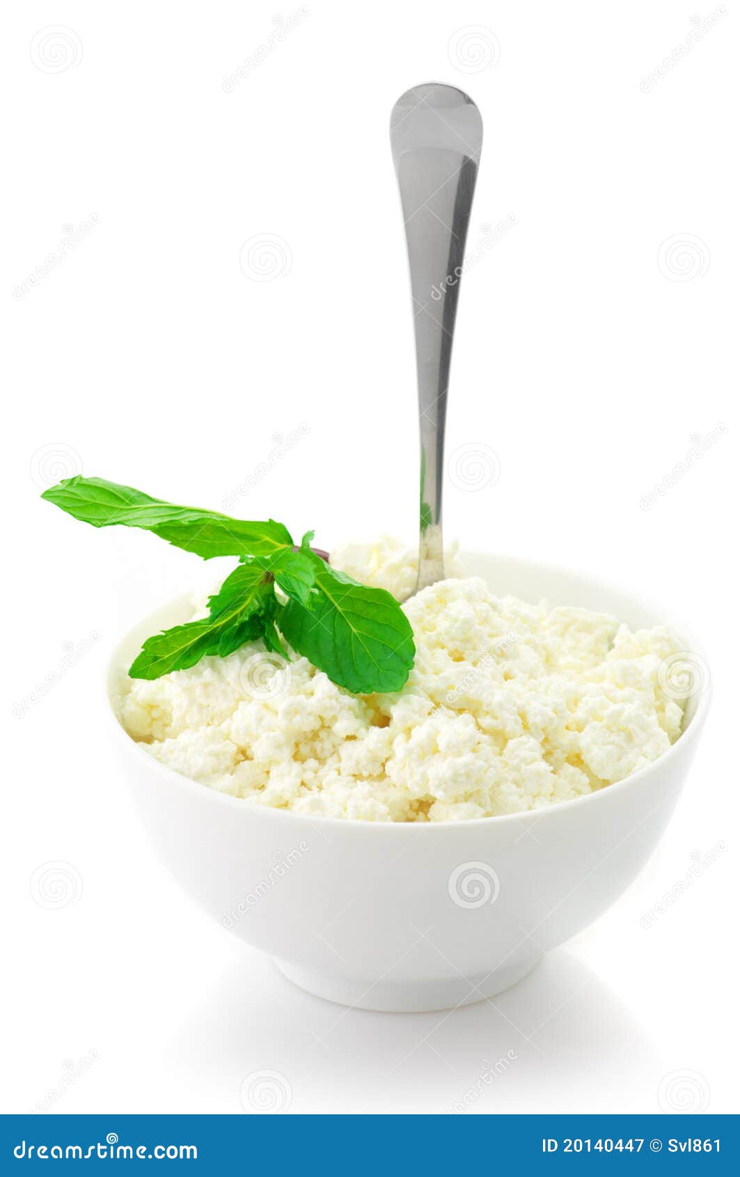 Cottage Cheese With Garnish Stock Image - Image of aromatic, natural ...