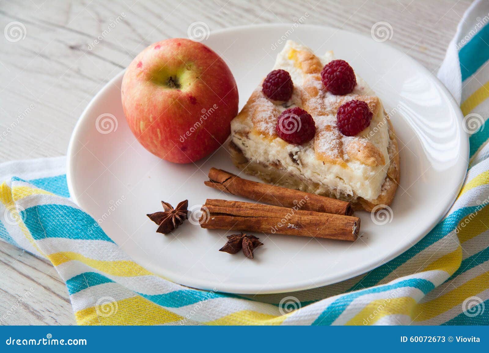 Cottage Cheese Kisch with Apple Stock Image - Image of food, beautiful ...