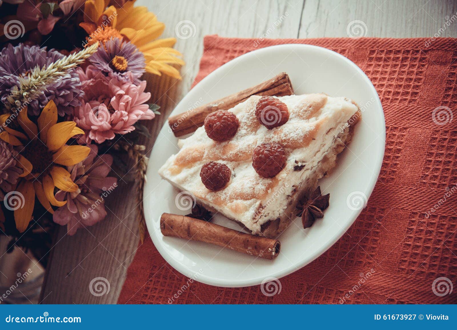 Cottage cheese kisch stock image. Image of dish, crust - 61673927