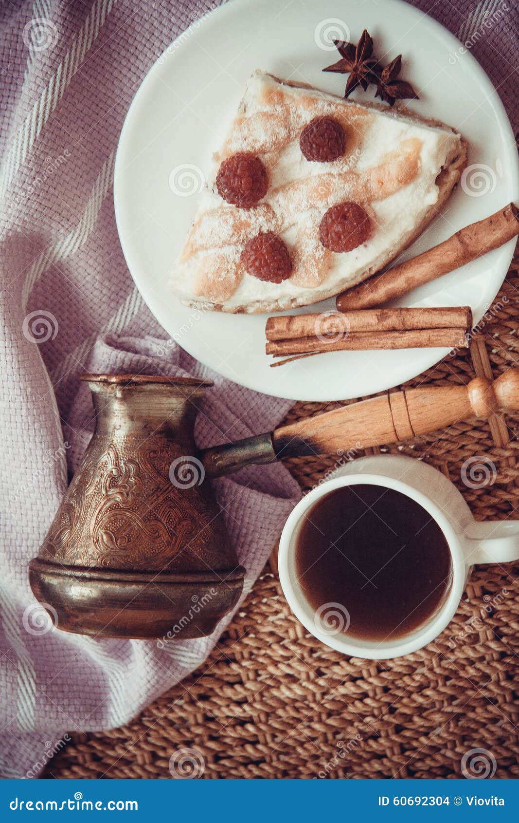 Cottage Cheese Kish with Raspberries Stock Photo - Image of cake, doug ...