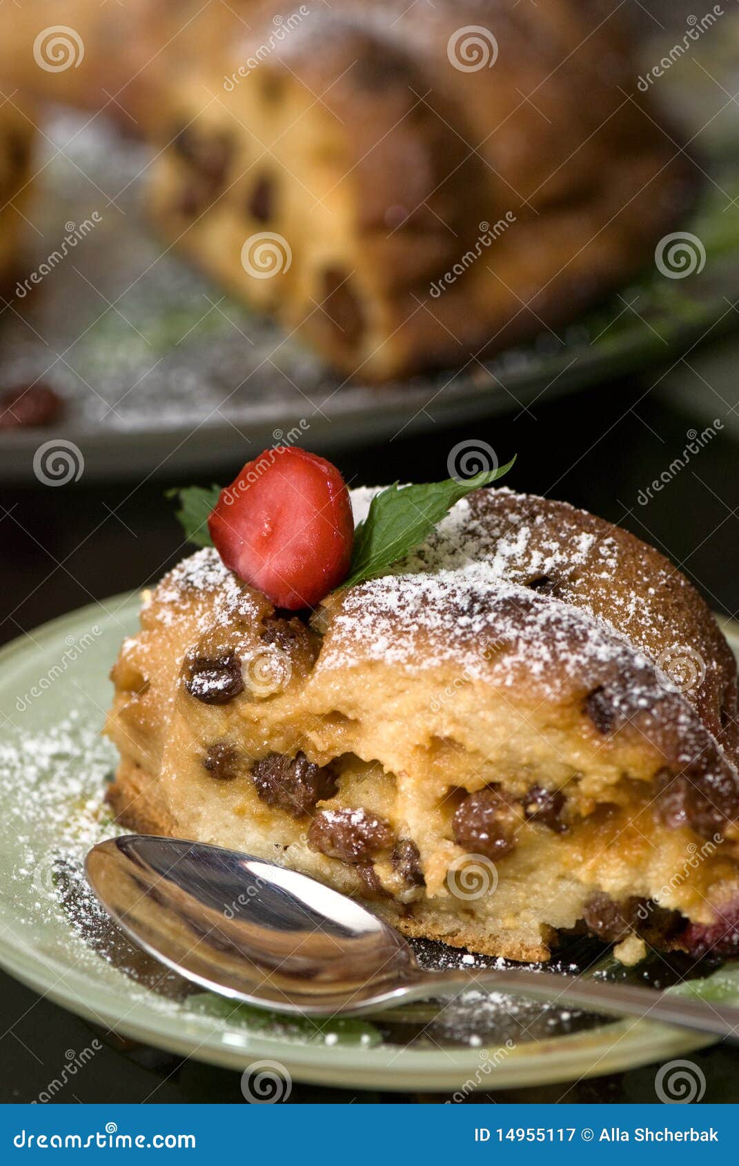Cottage Cheese Pie with Raisin Stock Image - Image of breakfast ...
