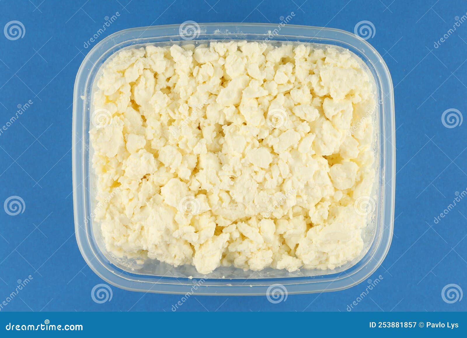 Cottage Cheese in a Plastic Container Stock Image - Image of cream ...