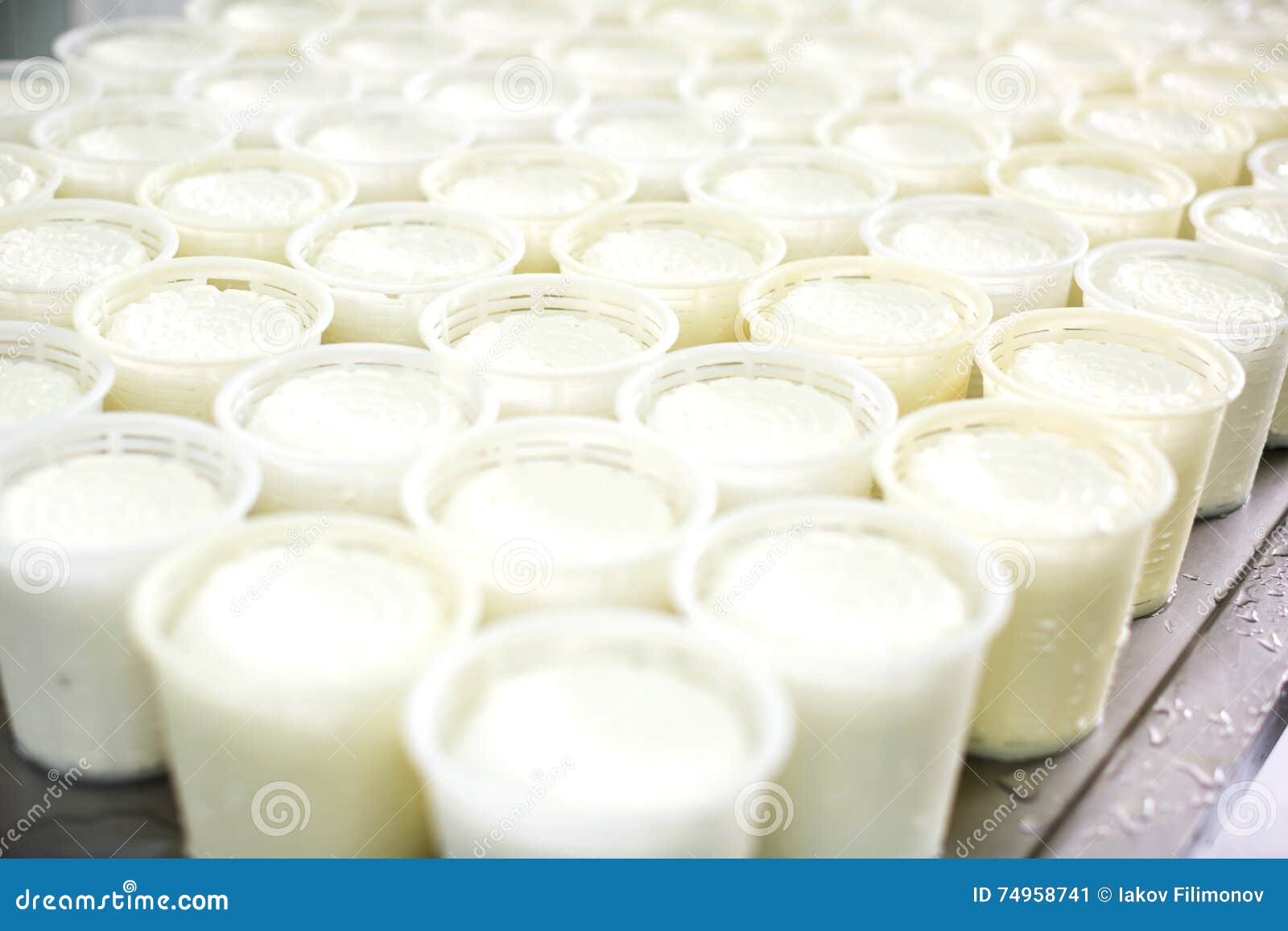 Cottage Cheese in Plastic Package Stock Image - Image of cheese ...