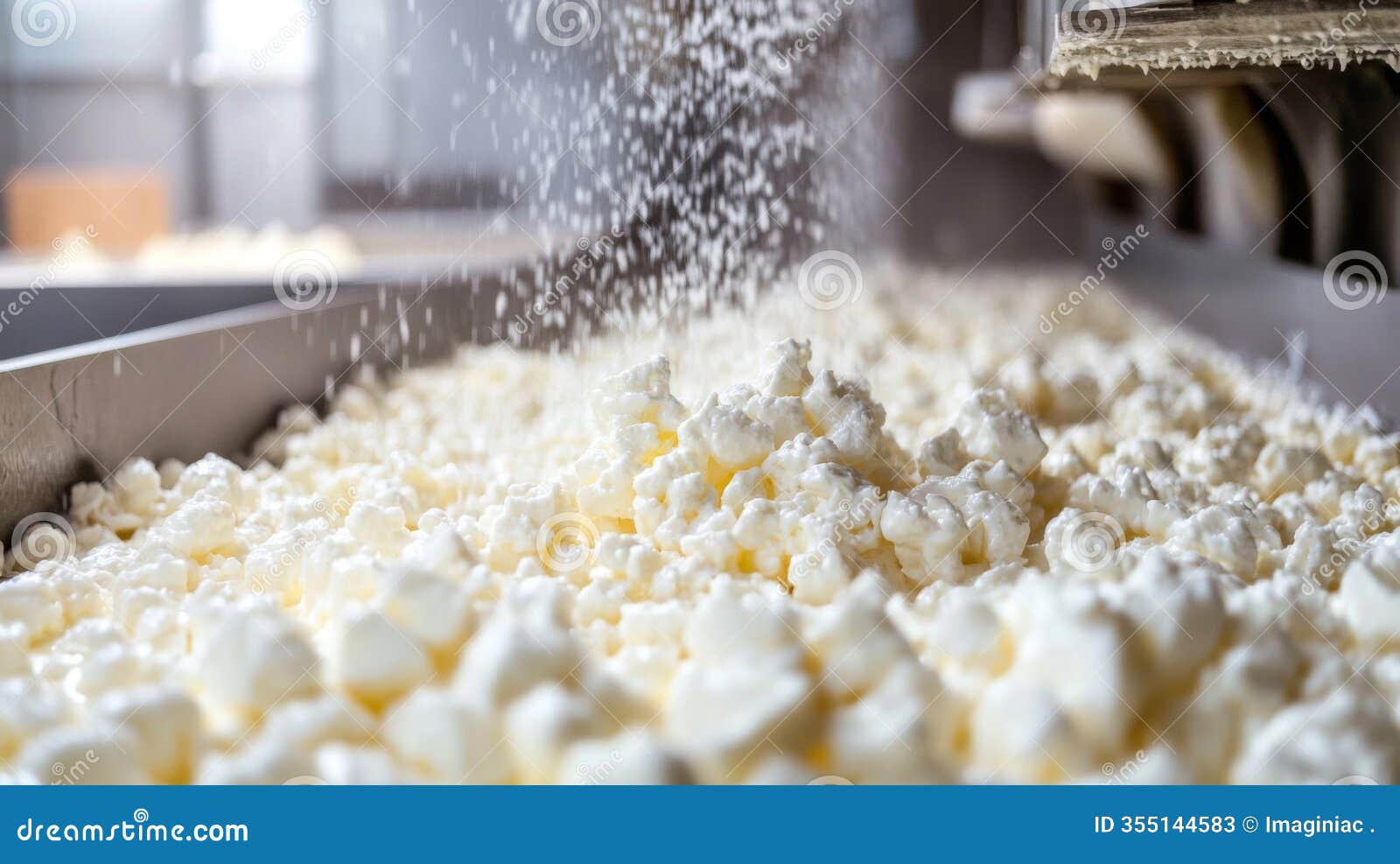 Cottage Cheese Production Factory Process Stock Illustration ...