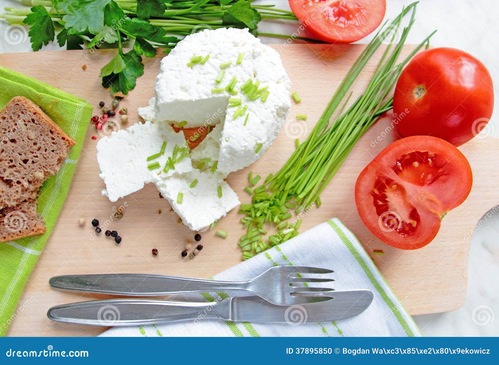 Cottage Cheese and Vegetables Stock Photo - Image of cooking, diet ...
