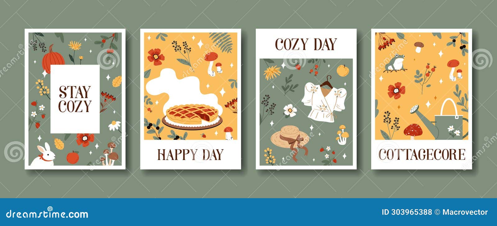 Cottage Core Garden Strawberry And Gingham Diamond Vector Frame ...