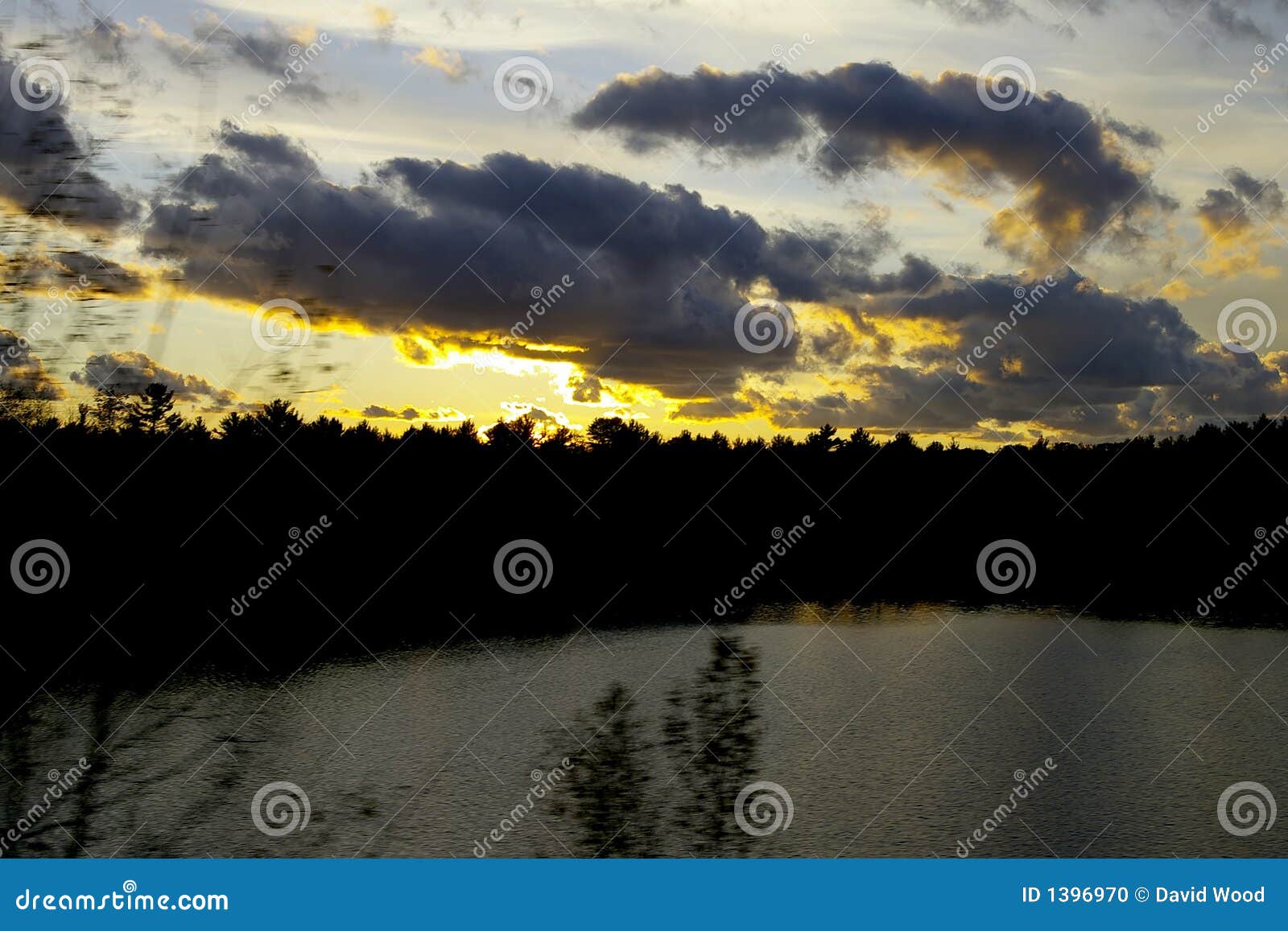 Cottage Country Sunset Over Lake Stock Photo - Image of holiday, clouds ...