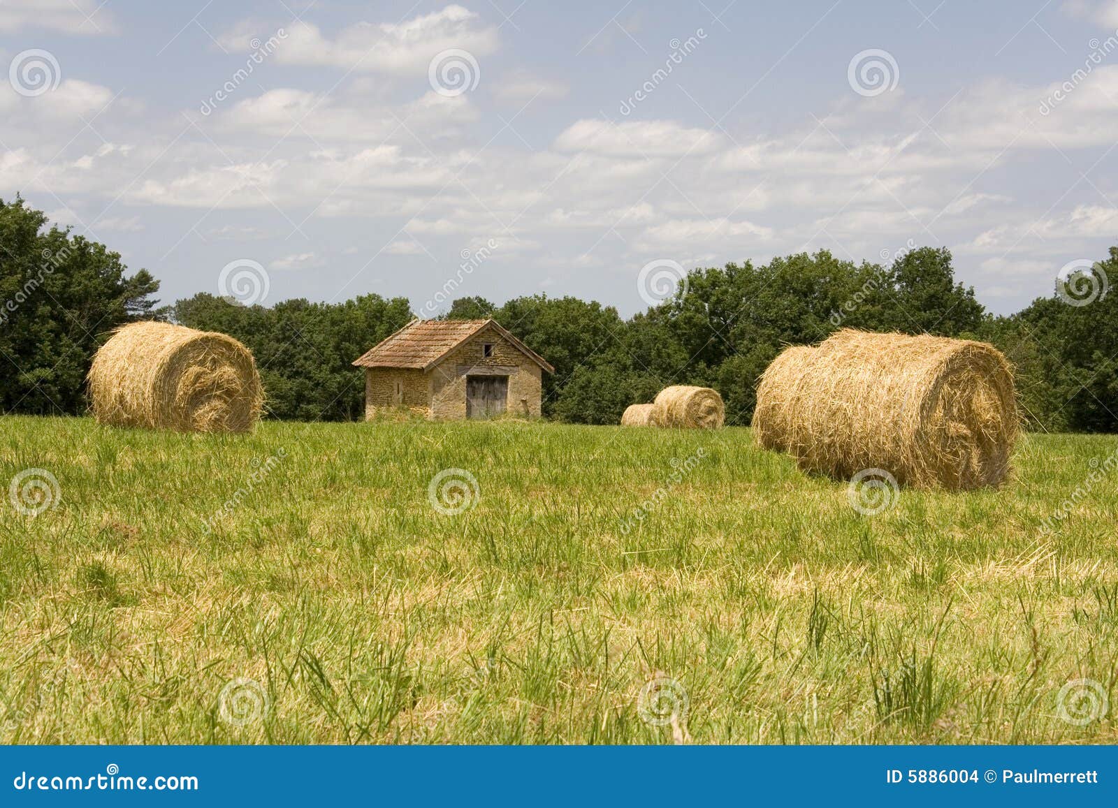 Cottage and haystacks stock photo. Image of haystack, agriculture - 5886004