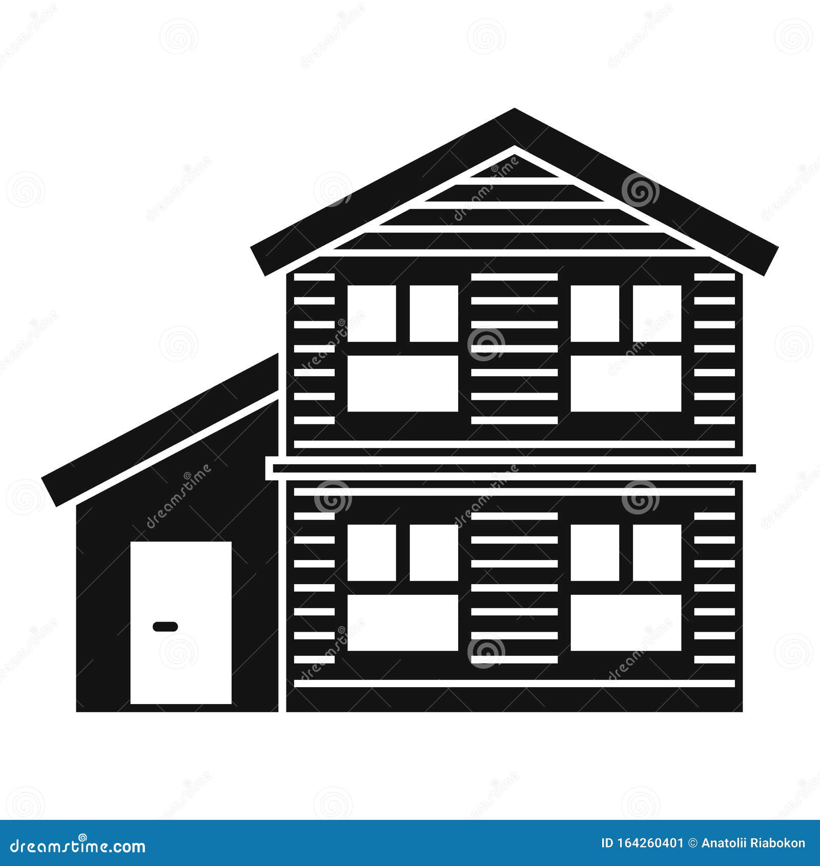 Cottage House Icon, Simple Style Stock Vector - Illustration of object ...