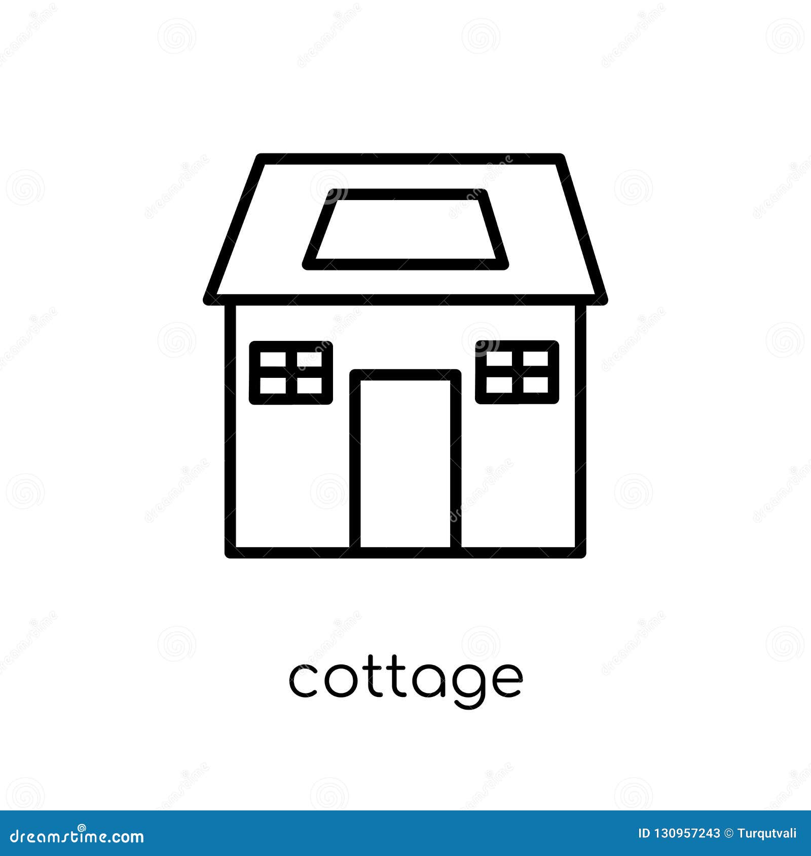 Cottage Icon from Collection. Stock Vector - Illustration of ...