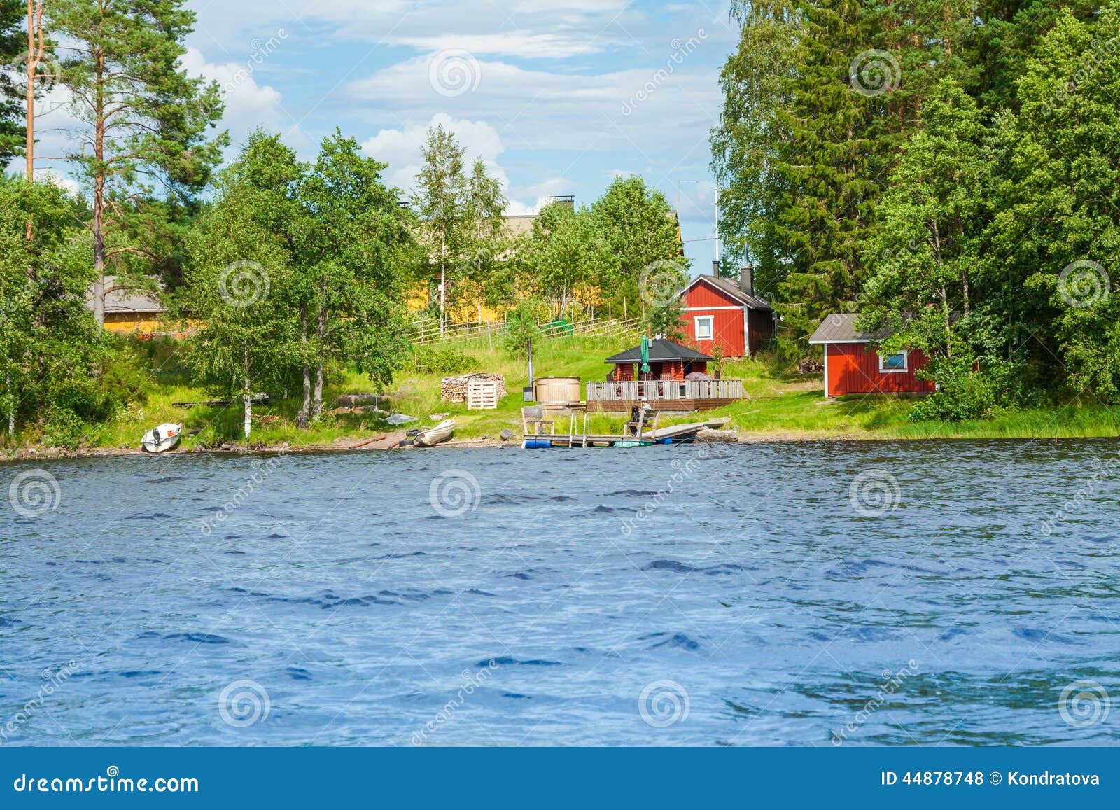 Cottage by the Lake in Rural Finland Stock Photo - Image of canada ...