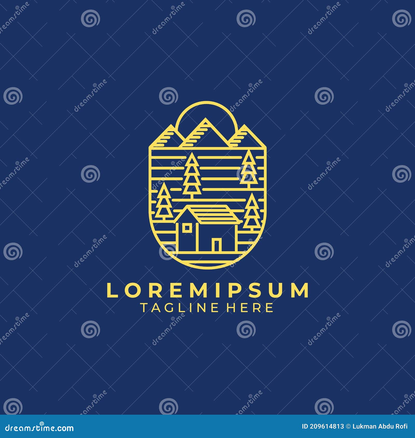 Simple Cottage Cabin Logo Vector Illustration Design, Creative Graphic ...