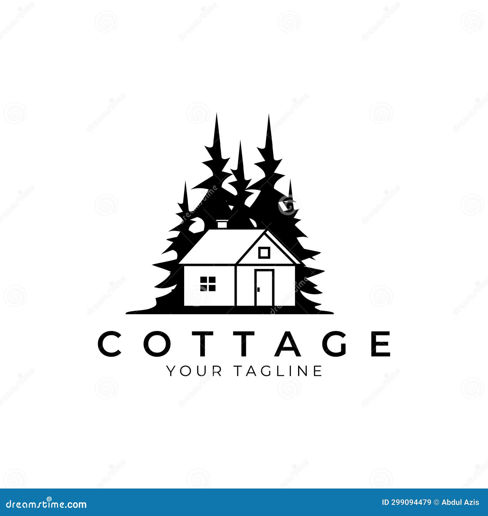 Cottage Logo Vector Vintage Symbol Illustration Design Template Stock ...