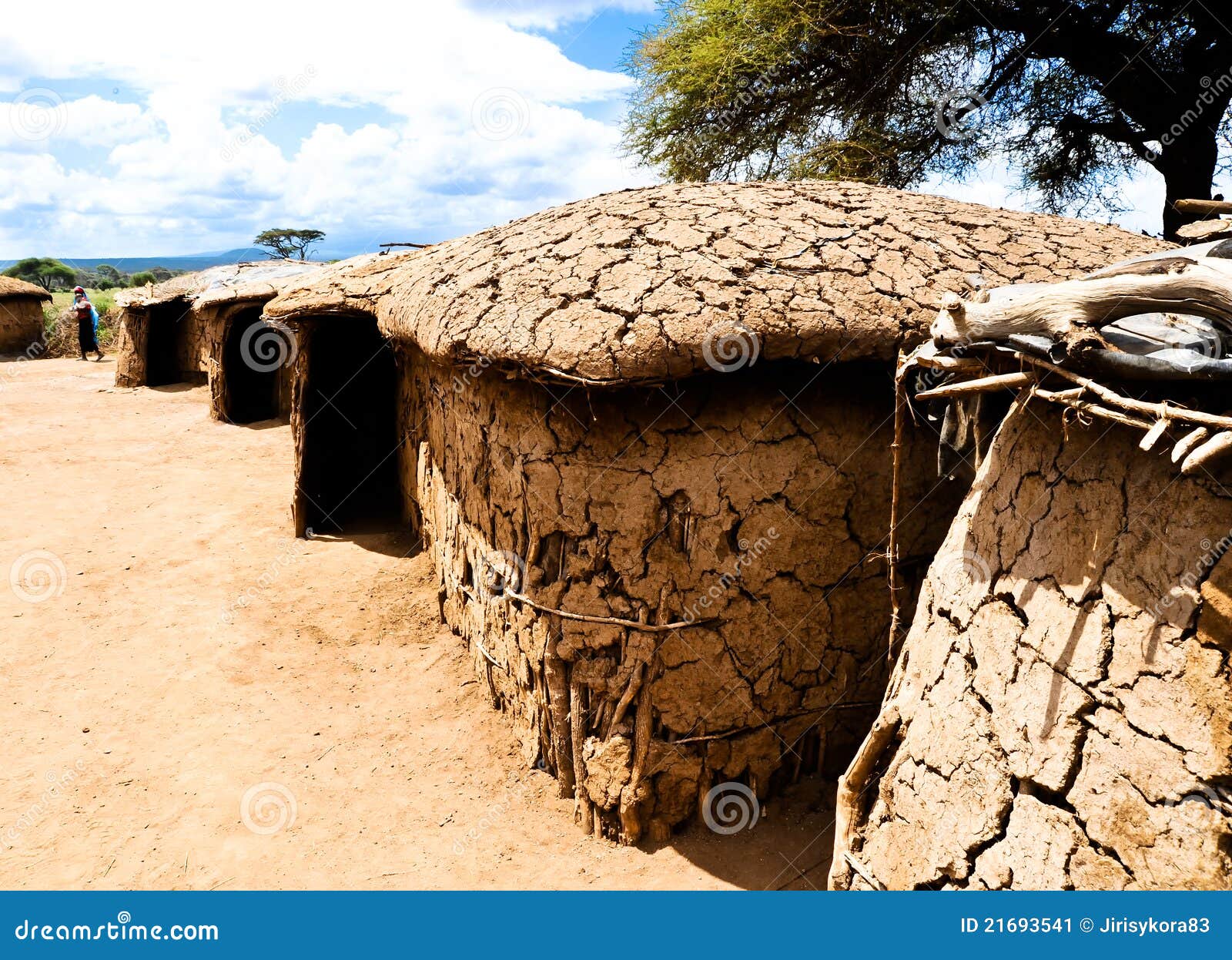 Cottage in the Masai Camp in Kenya Stock Image - Image of dorp, cottage ...