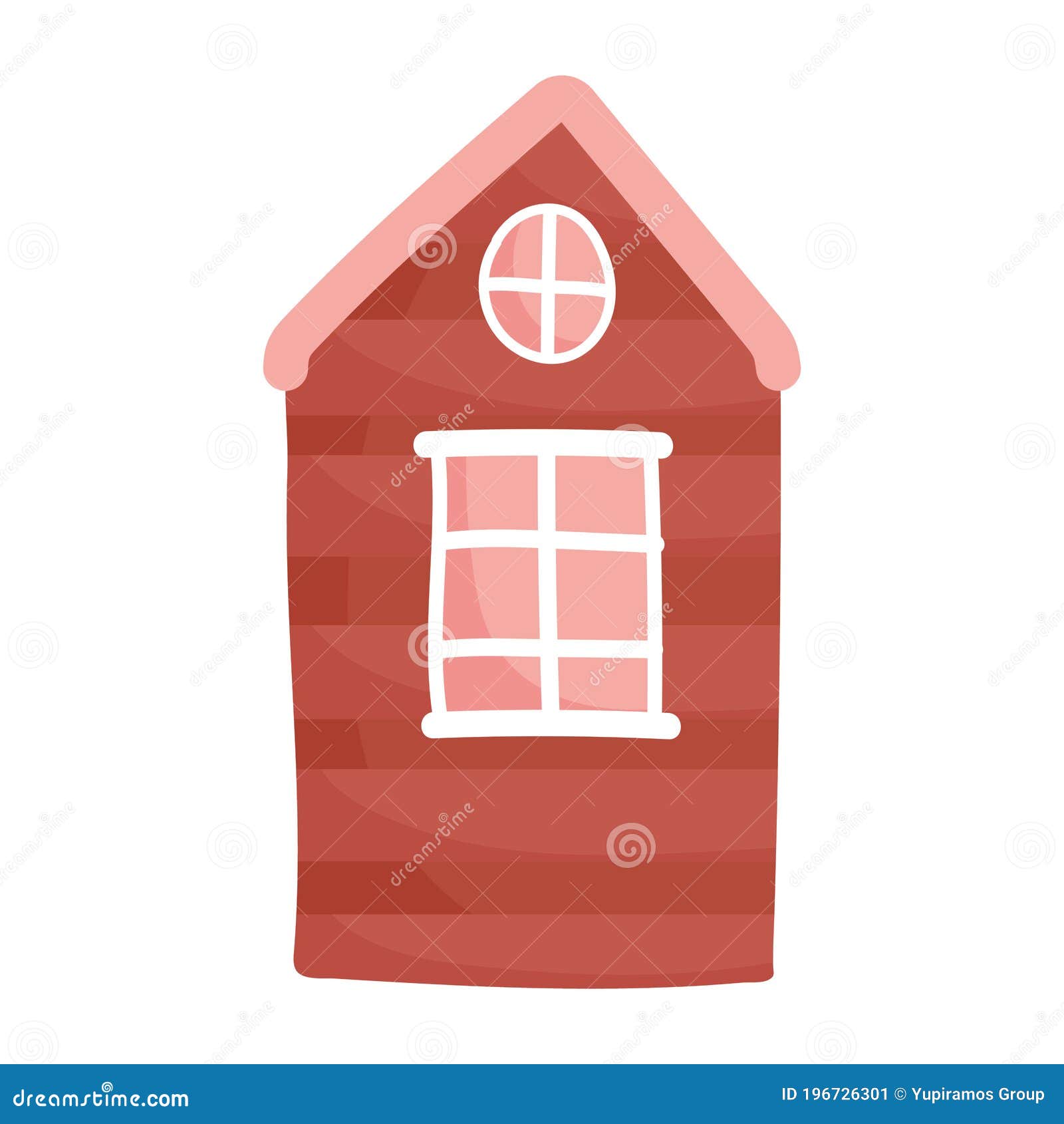 Cottage Rustic Cartoon Isolated Design White Background Stock Vector ...