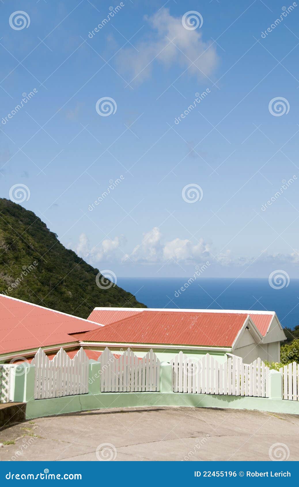 Cottage Saba Dutch Netherlands Antilles Stock Photo - Image of houses ...