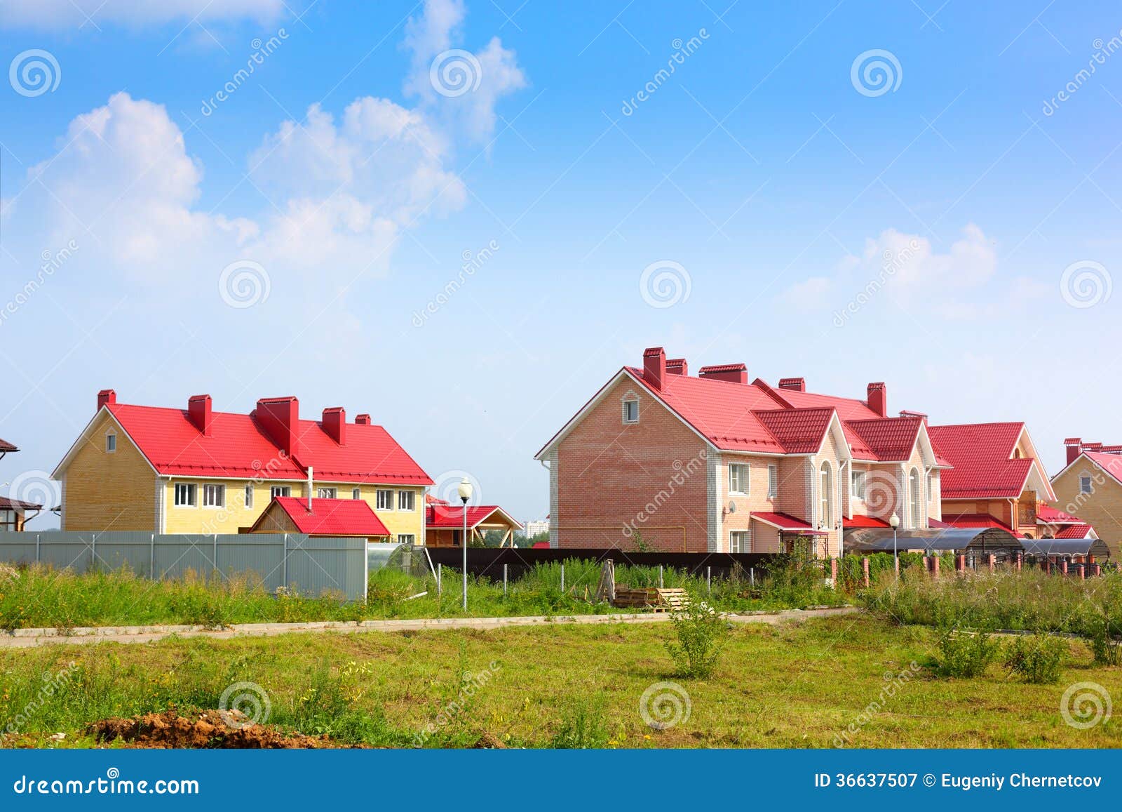 Cottage settlement stock image. Image of exterior, build - 36637507