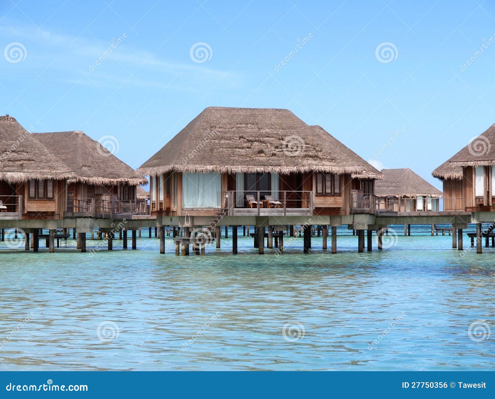 Cottages in the sea stock photo. Image of paradise, landscape - 27750356