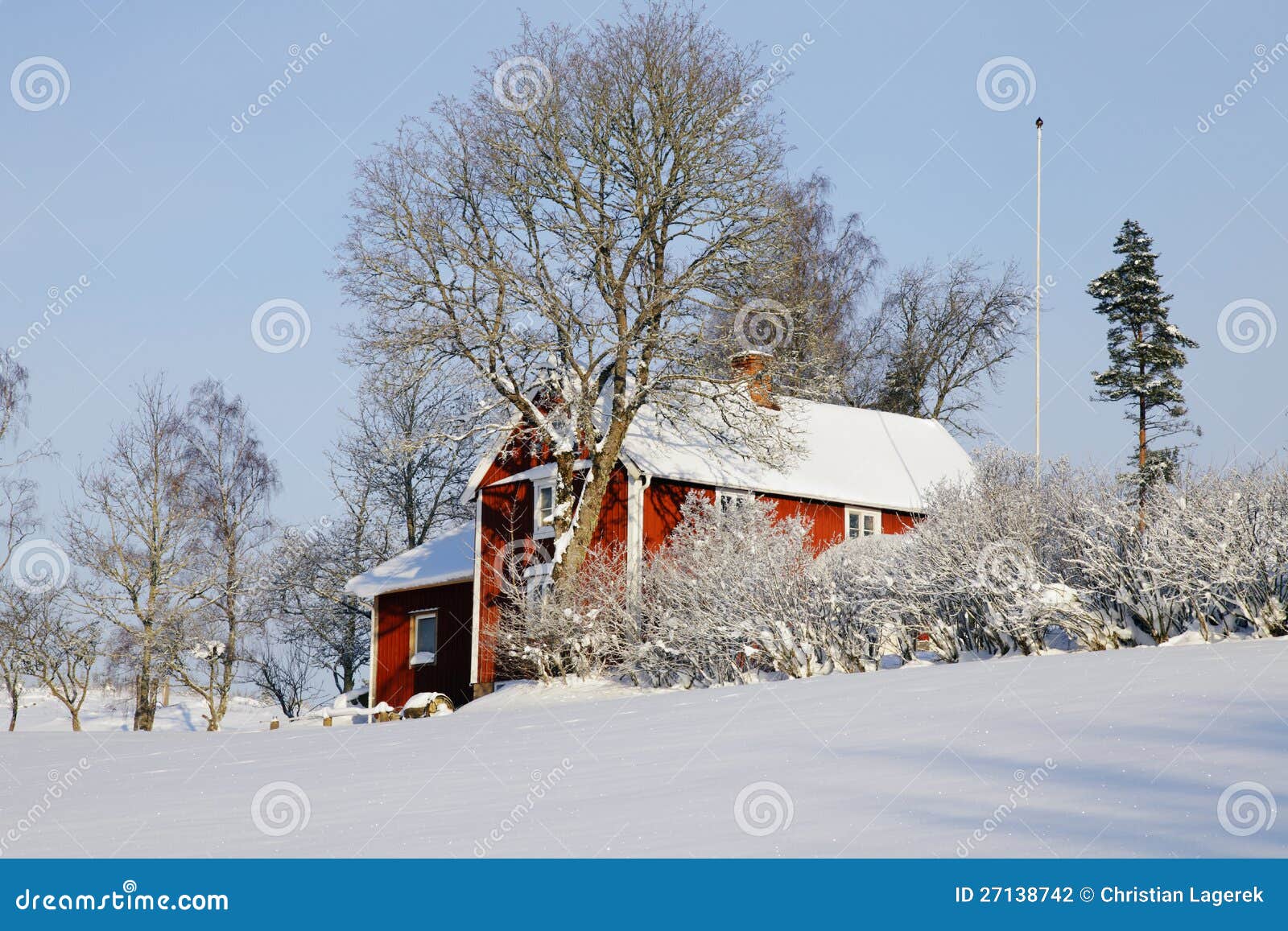 Cottages in Snowy Winter Season Stock Photo - Image of winter, scenic ...