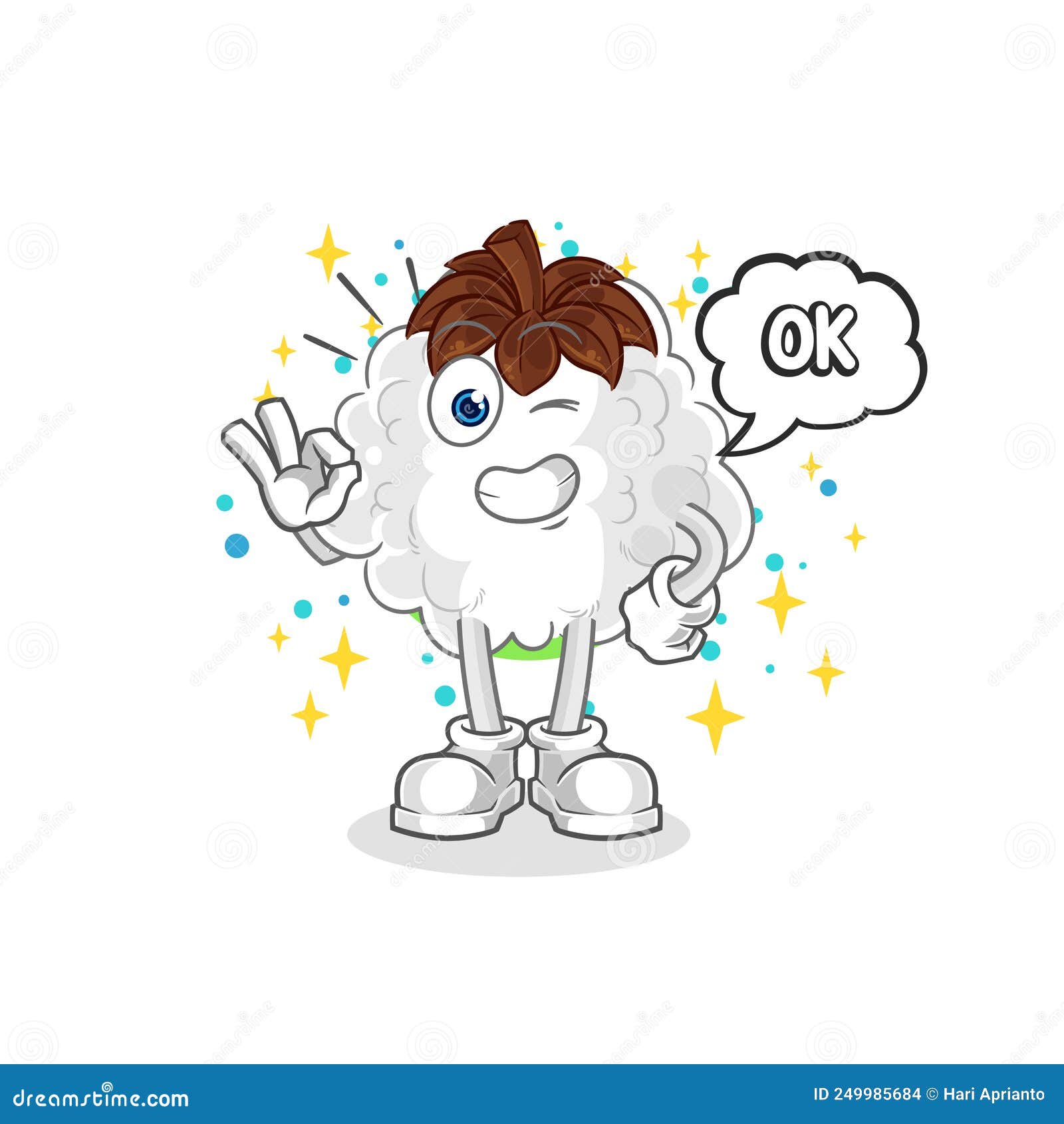 Cotton Agree Mascot. Cartoon Vector Stock Vector - Illustration of ...