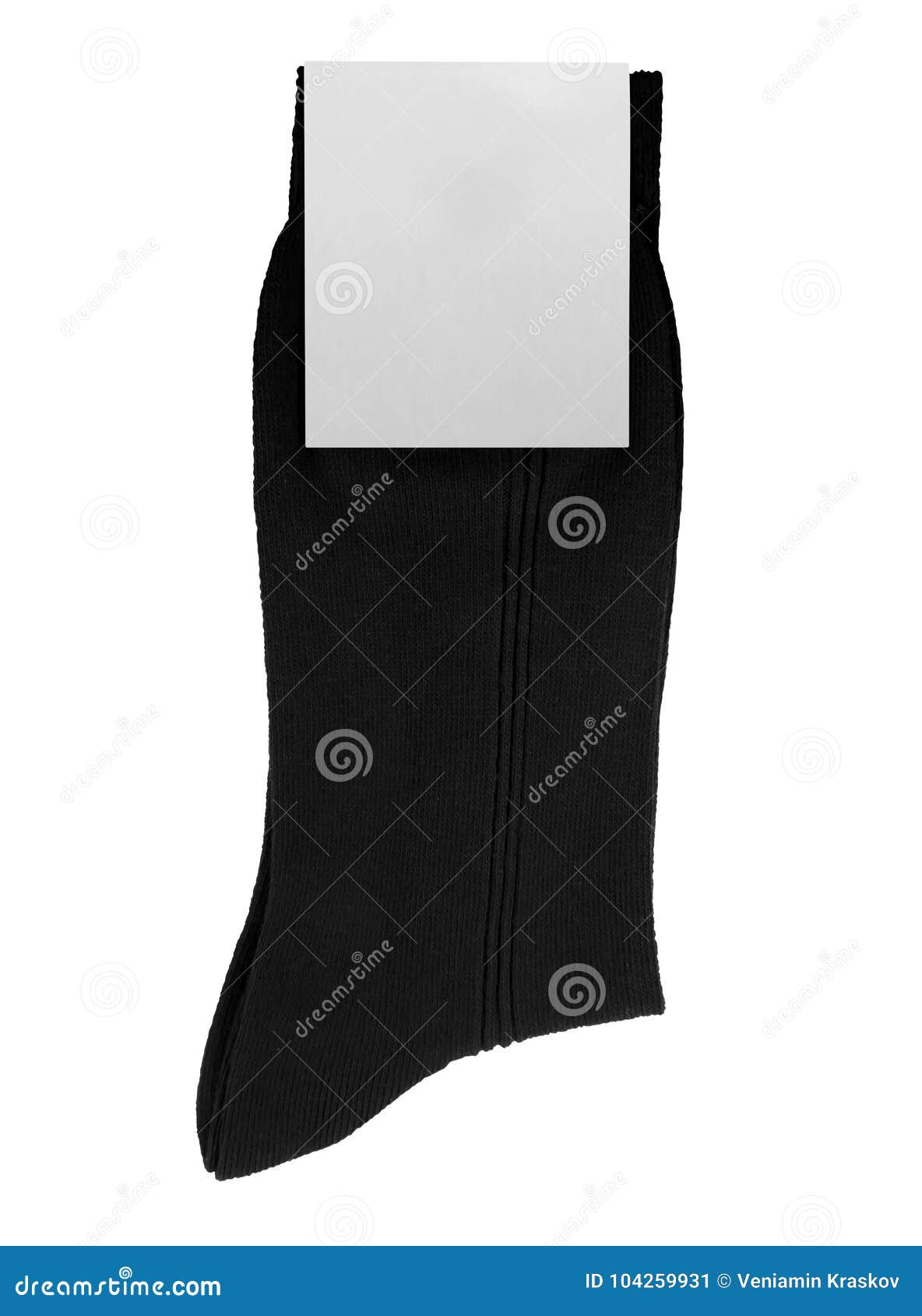 Cotton Black Socks with Empty Label Stock Image - Image of blank, mens ...