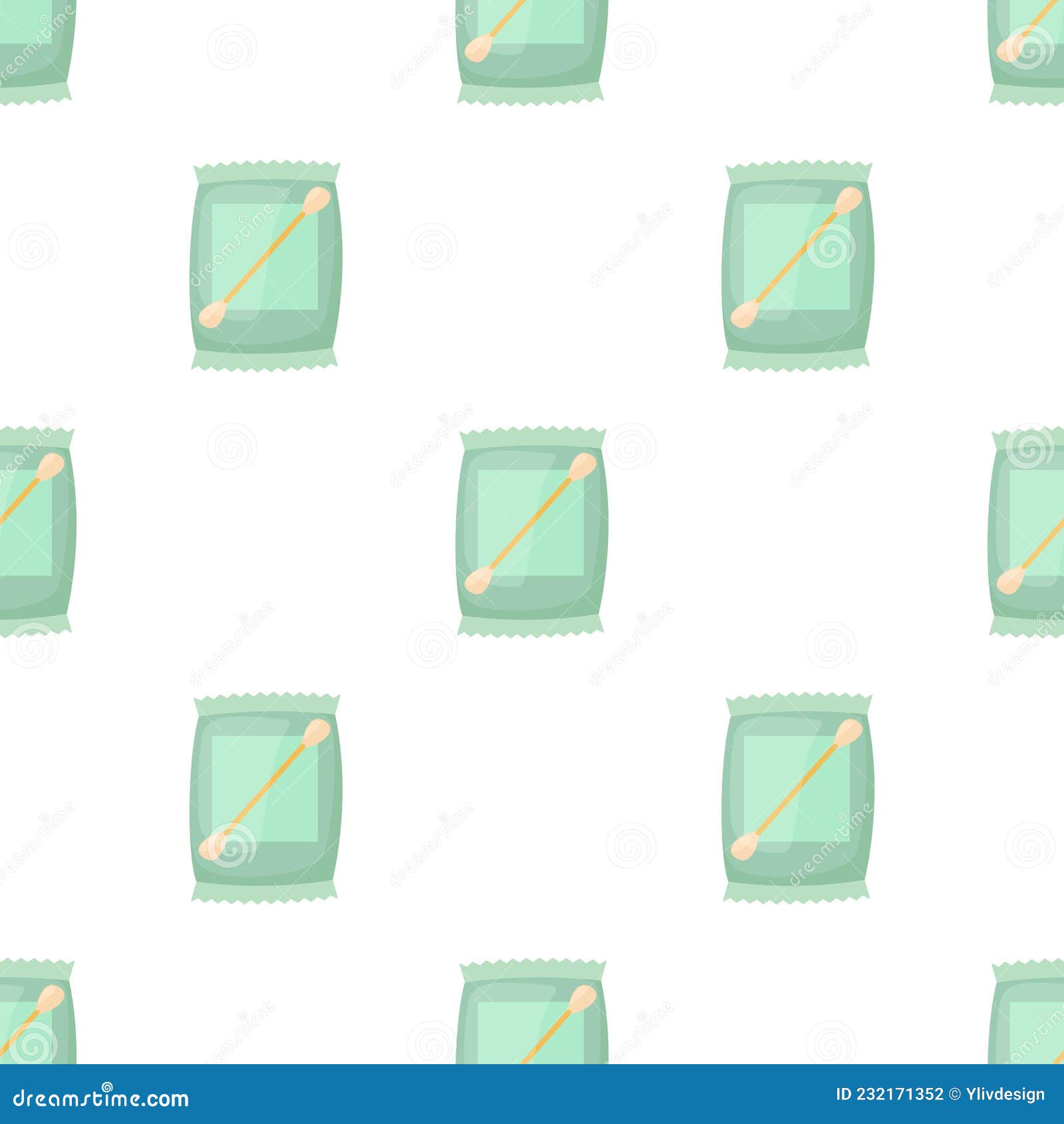 Cotton Bud Pattern Seamless Vector Stock Vector - Illustration of ...