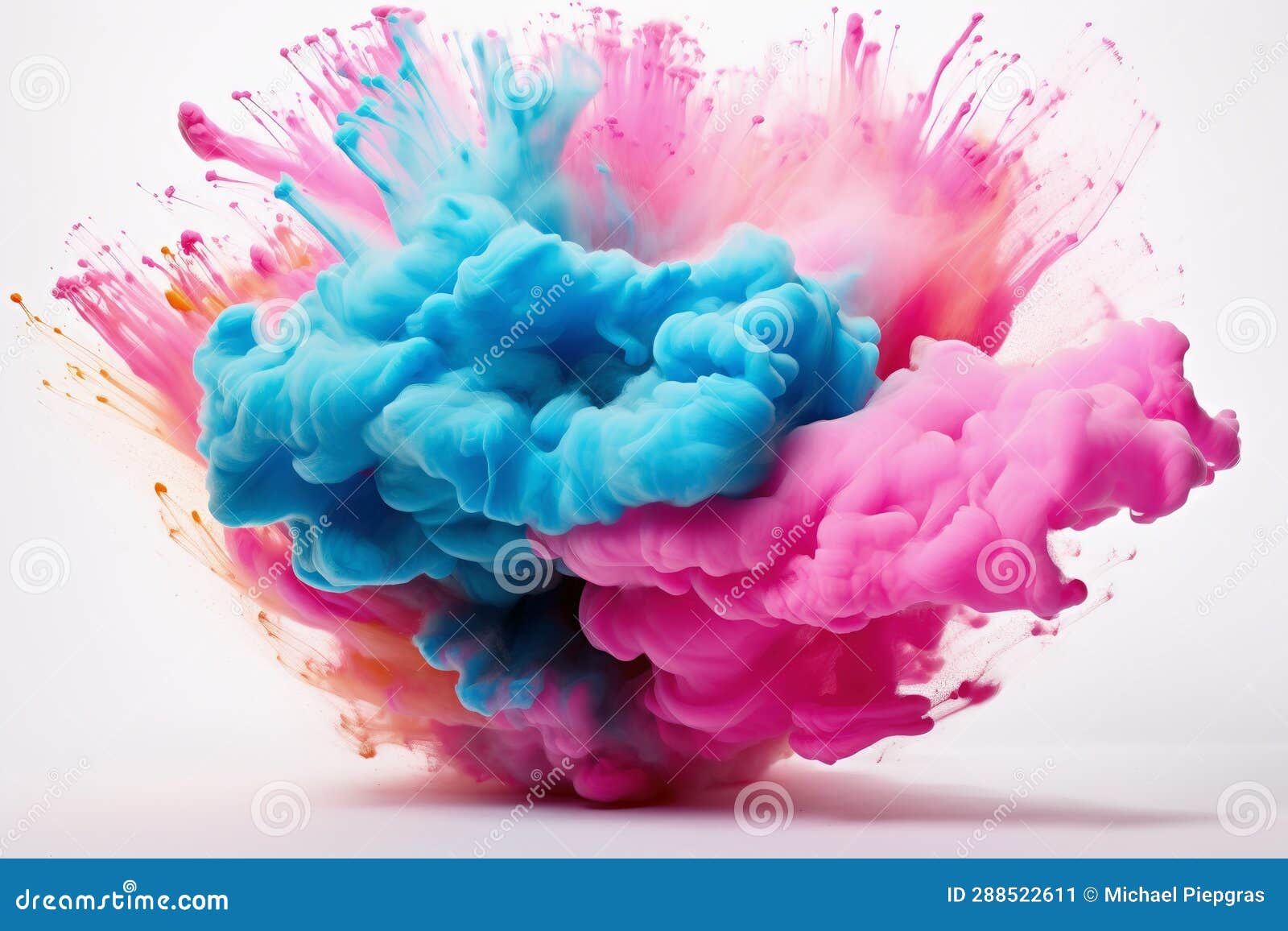 Cotton Candy Explosion on a White Background Stock Image - Image of ...