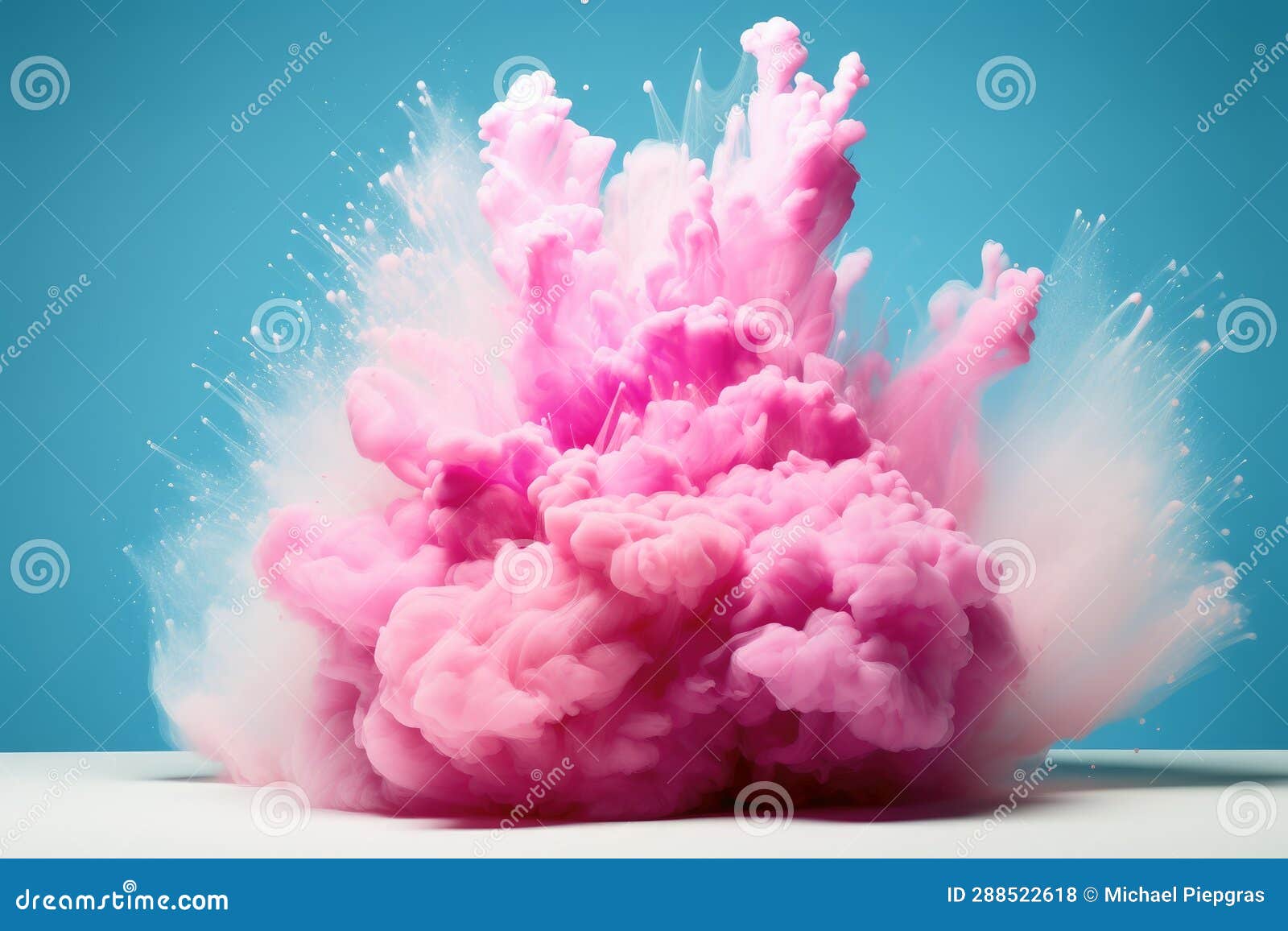 Cotton Candy Explosion on a White Background Stock Photo - Image of ...