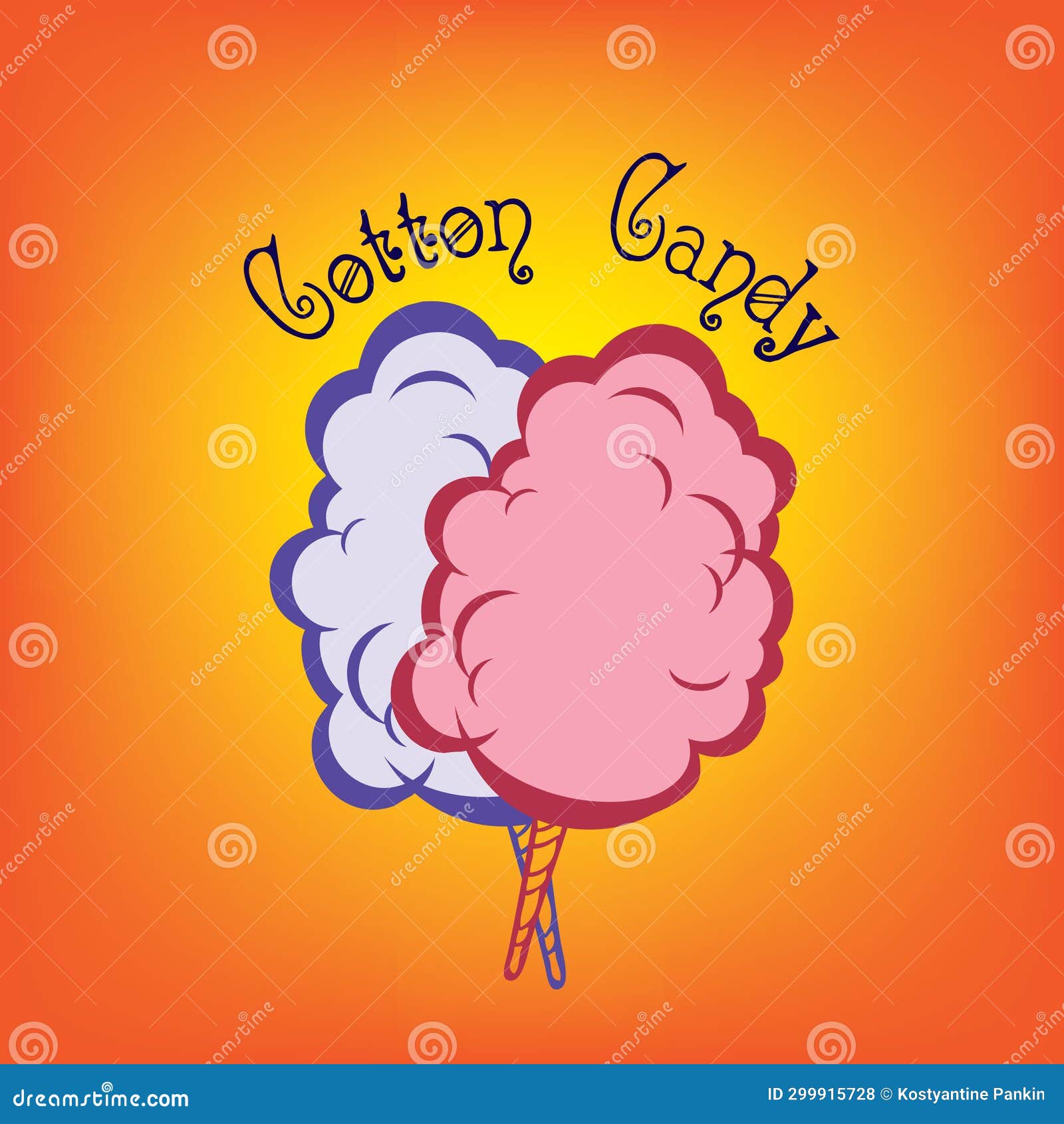 Cotton Candy poster stock illustration. Illustration of rotating ...