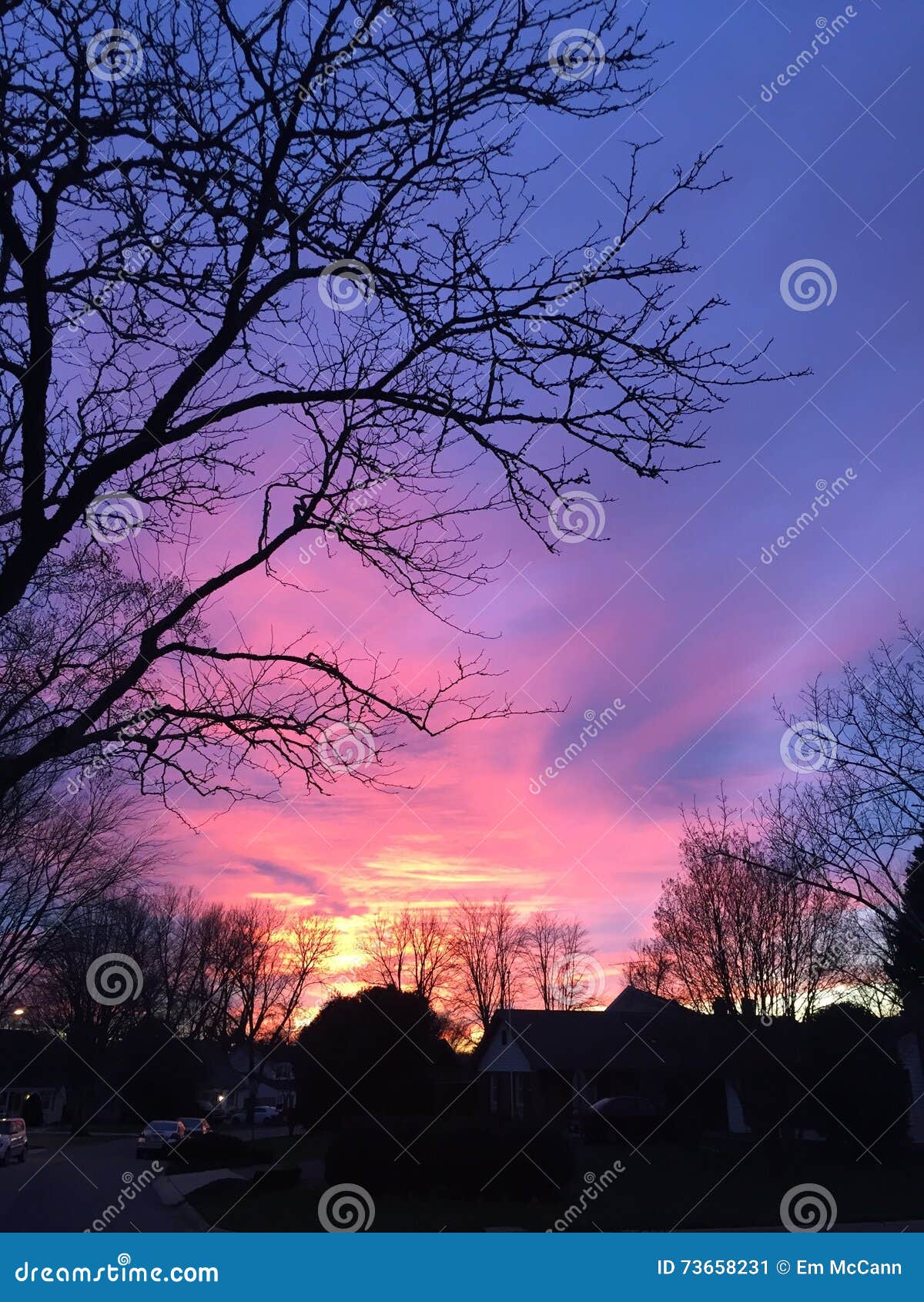 Cotton candy sky stock image. Image of sunset, clouds - 73658231
