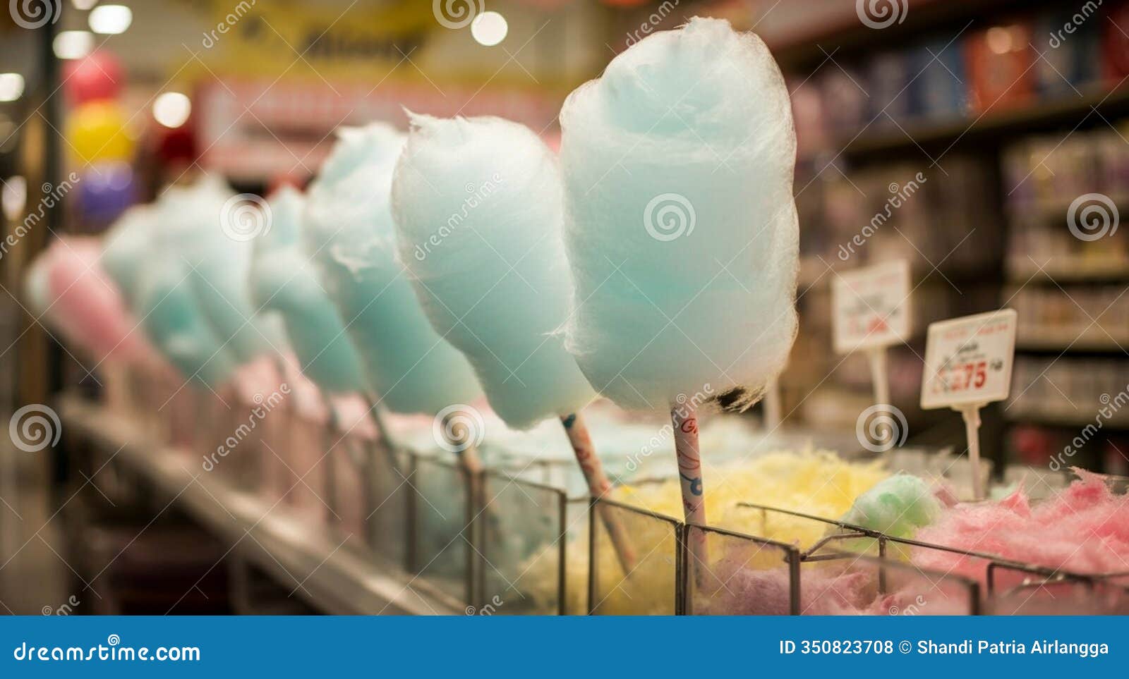 Cotton Candy at the Candy Store, Colorful Cotton Candy at the Candy ...