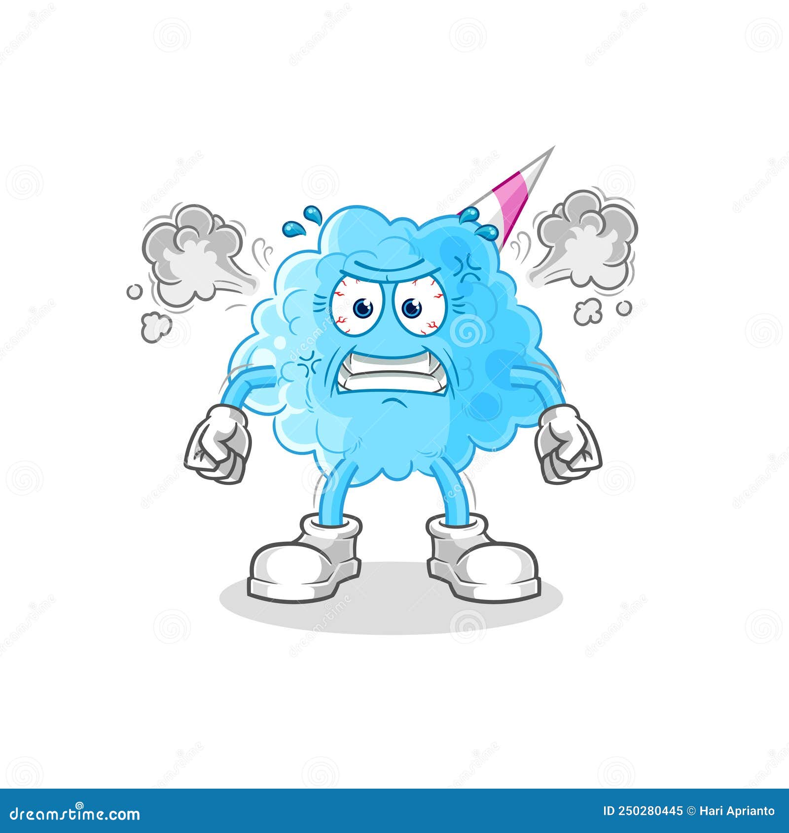 Cotton Candy Very Angry Mascot. Cartoon Vector Stock Vector ...