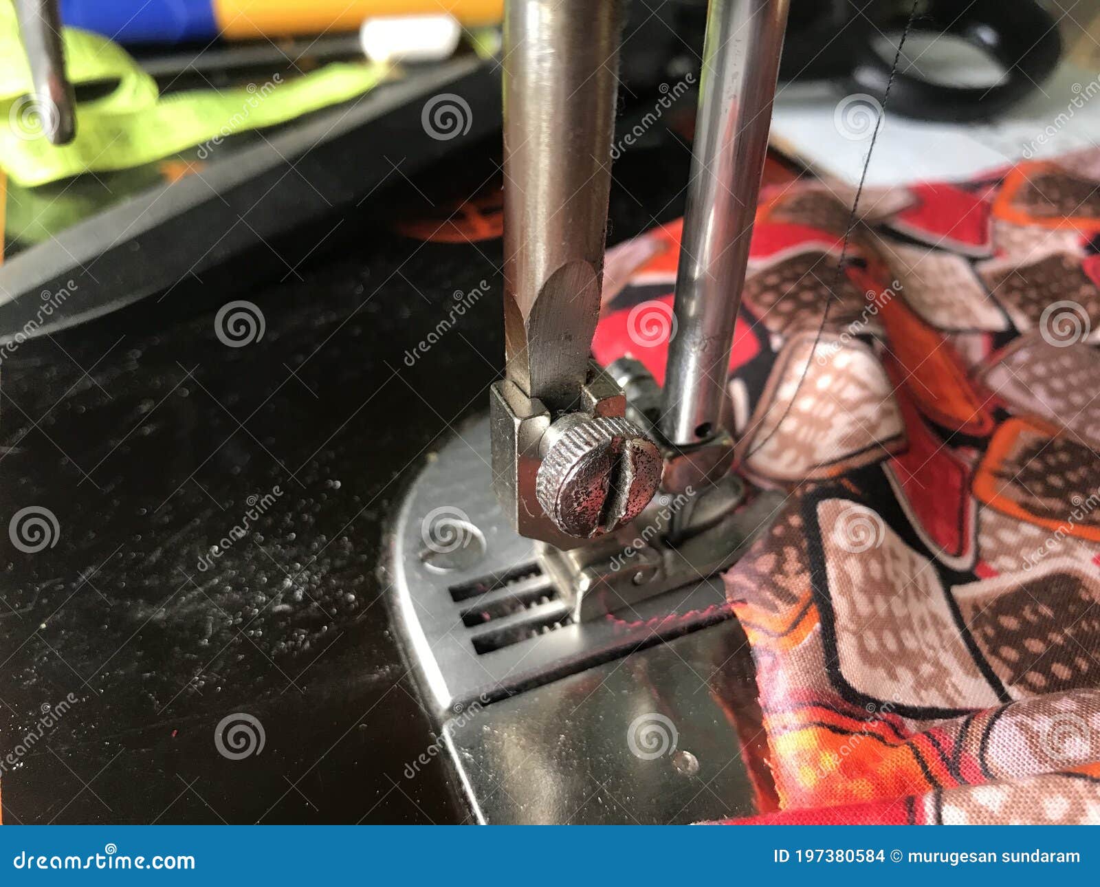 Cotton Clothes are Under Stitching Process by an Indian Working Lady ...