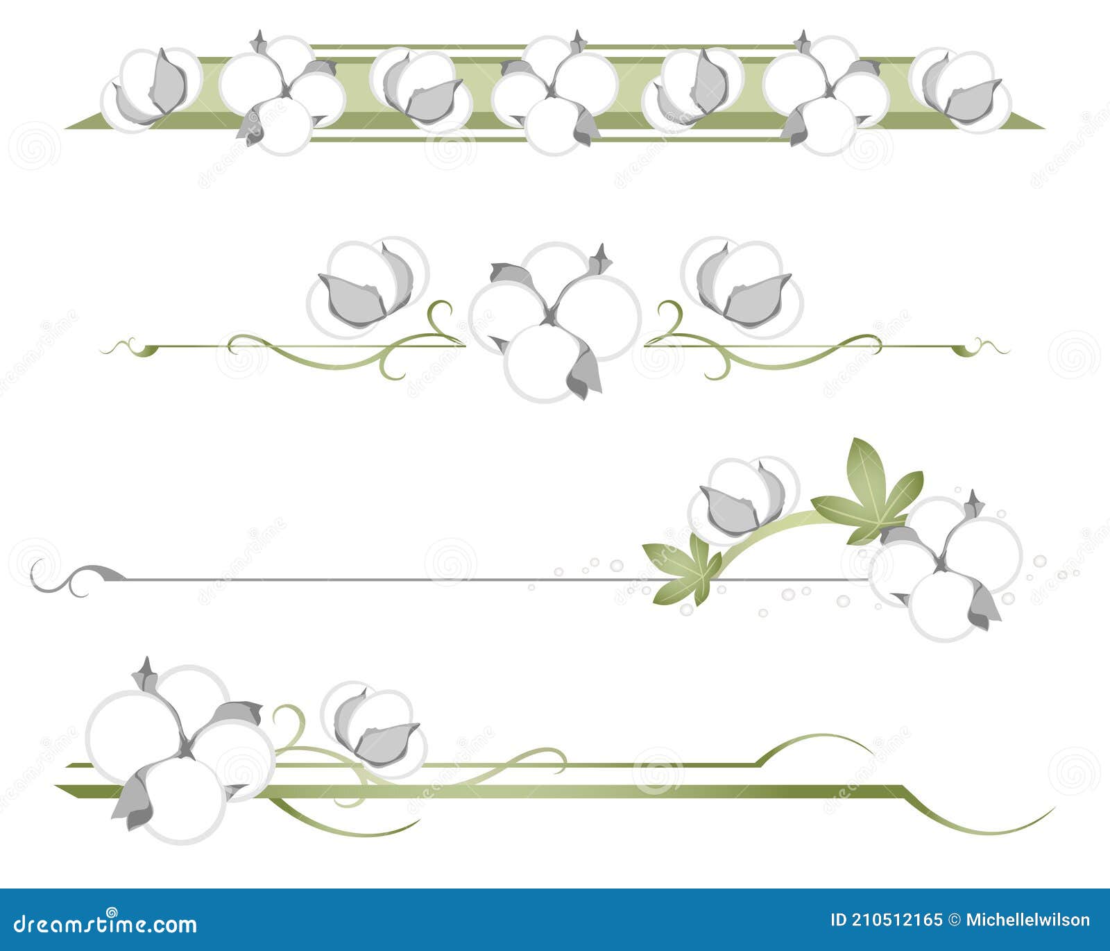 Cotton Divider Lines stock vector. Illustration of white - 210512165