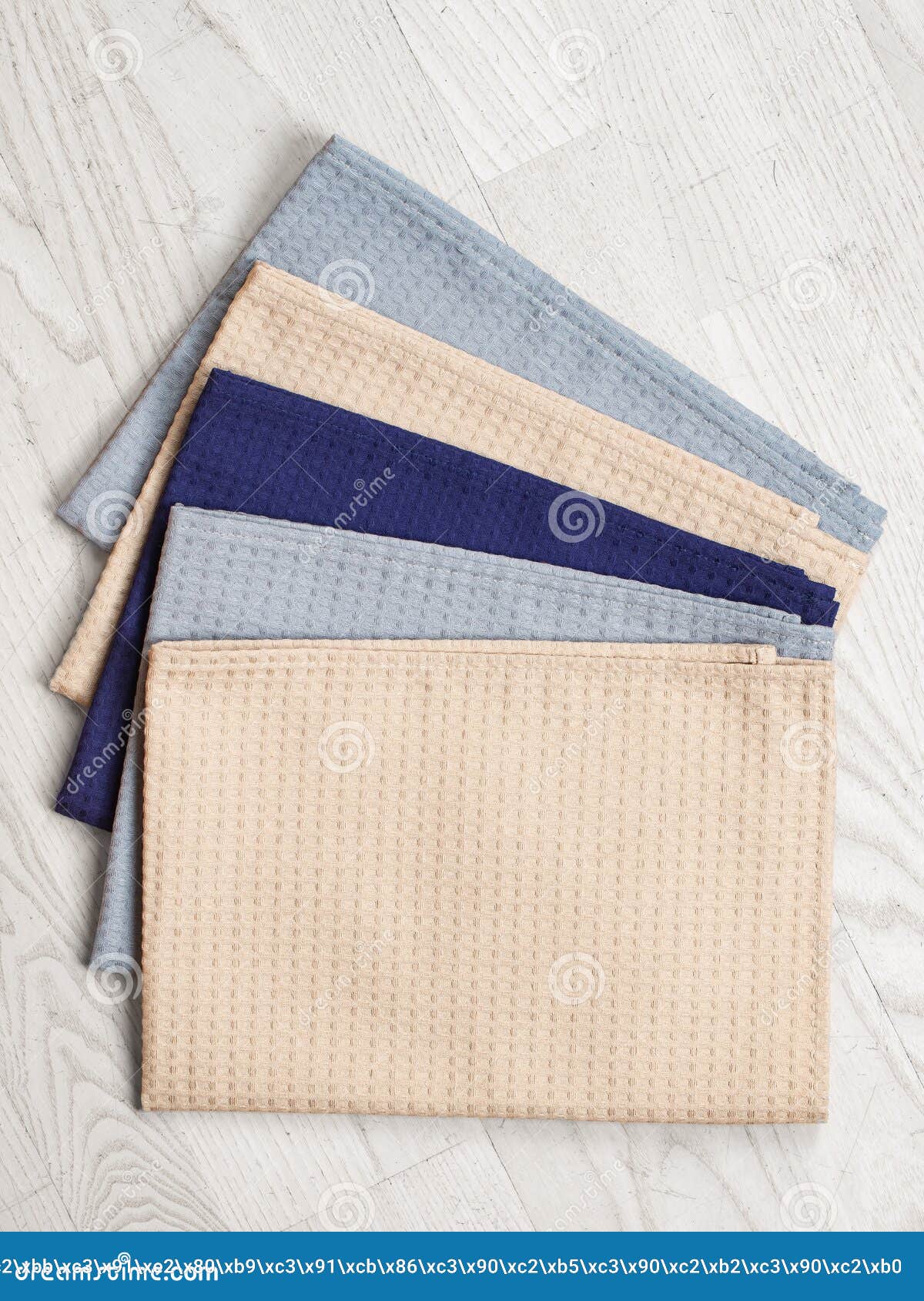 Cotton Fabric of Different Colors, Waffle Towel without Pattern Stock ...