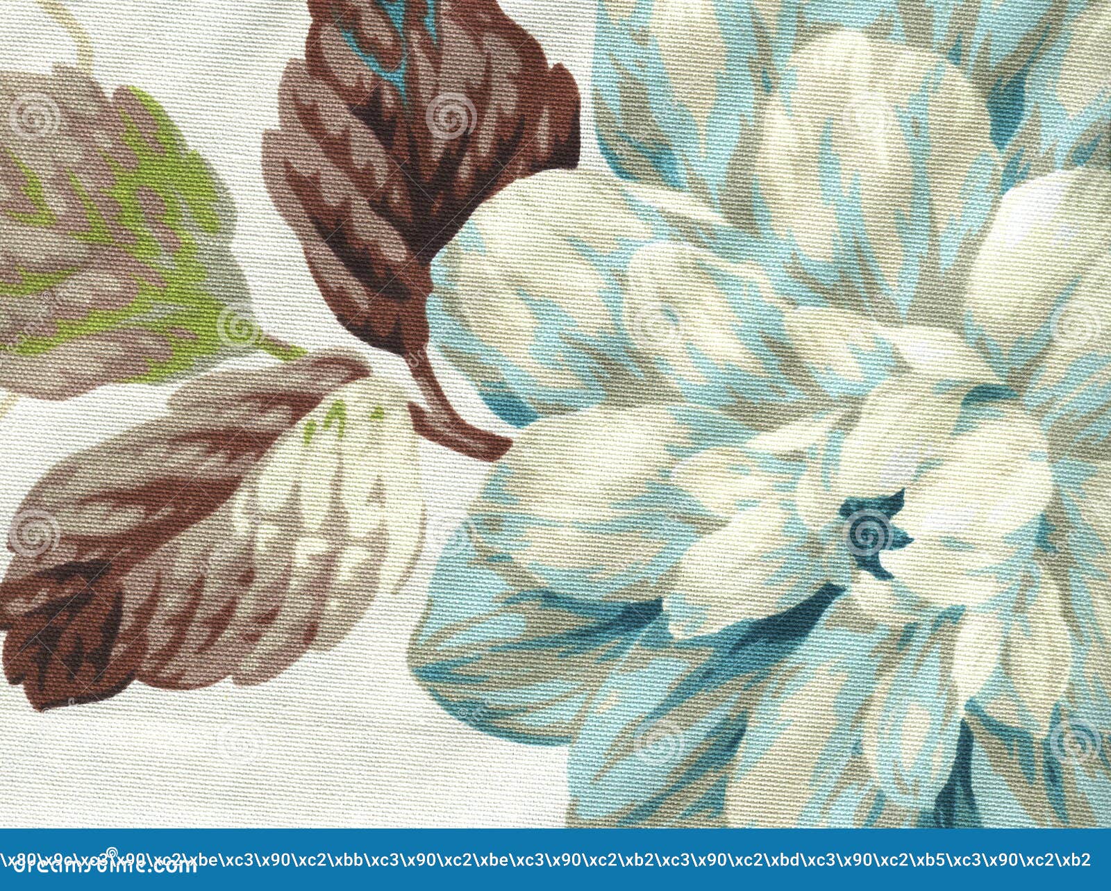 Cotton Fabric with Floral Pattern Stock Illustration - Illustration of ...