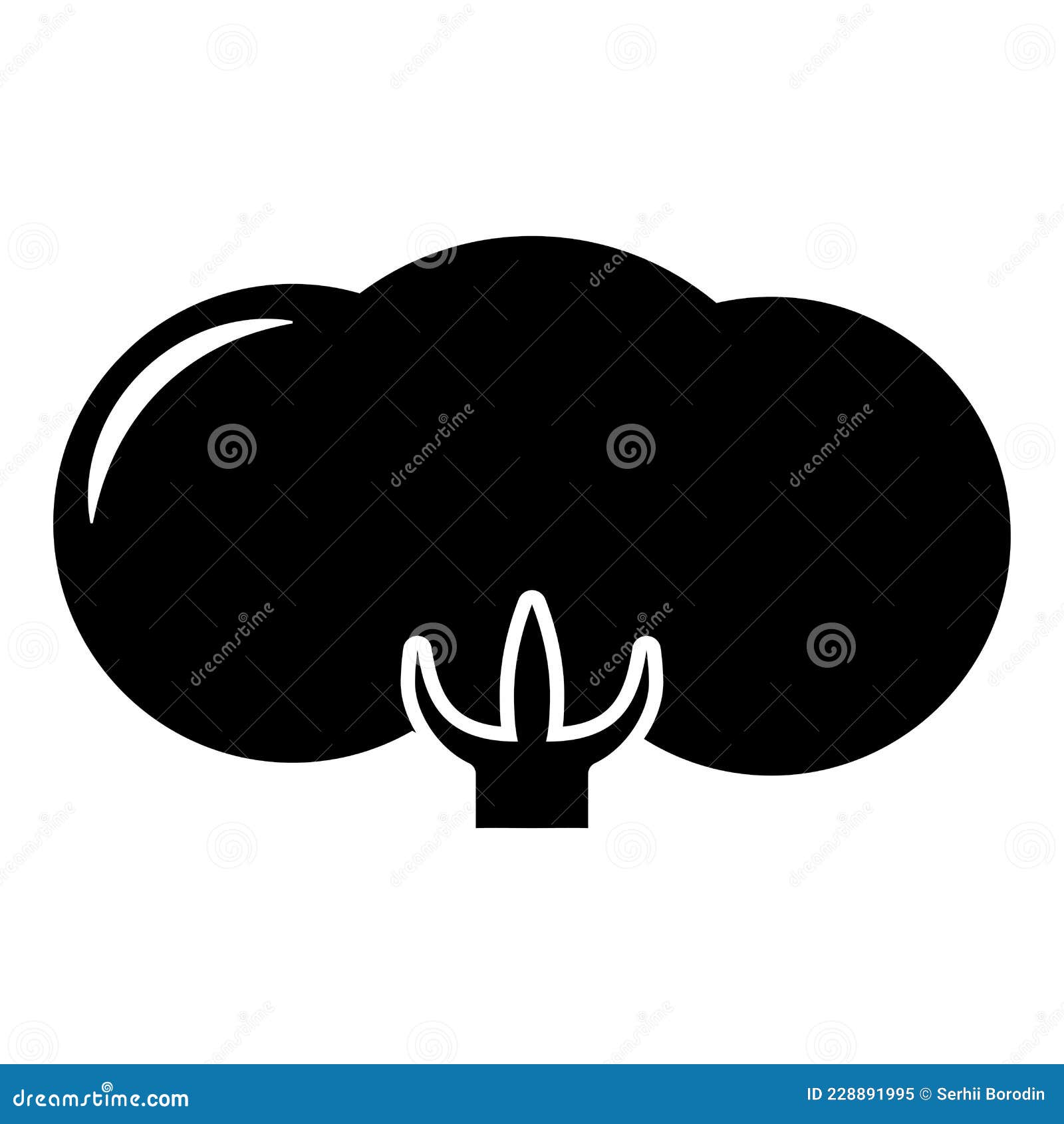 Cotton Flower Bud Icon Black Color Vector Illustration Flat Style Image ...