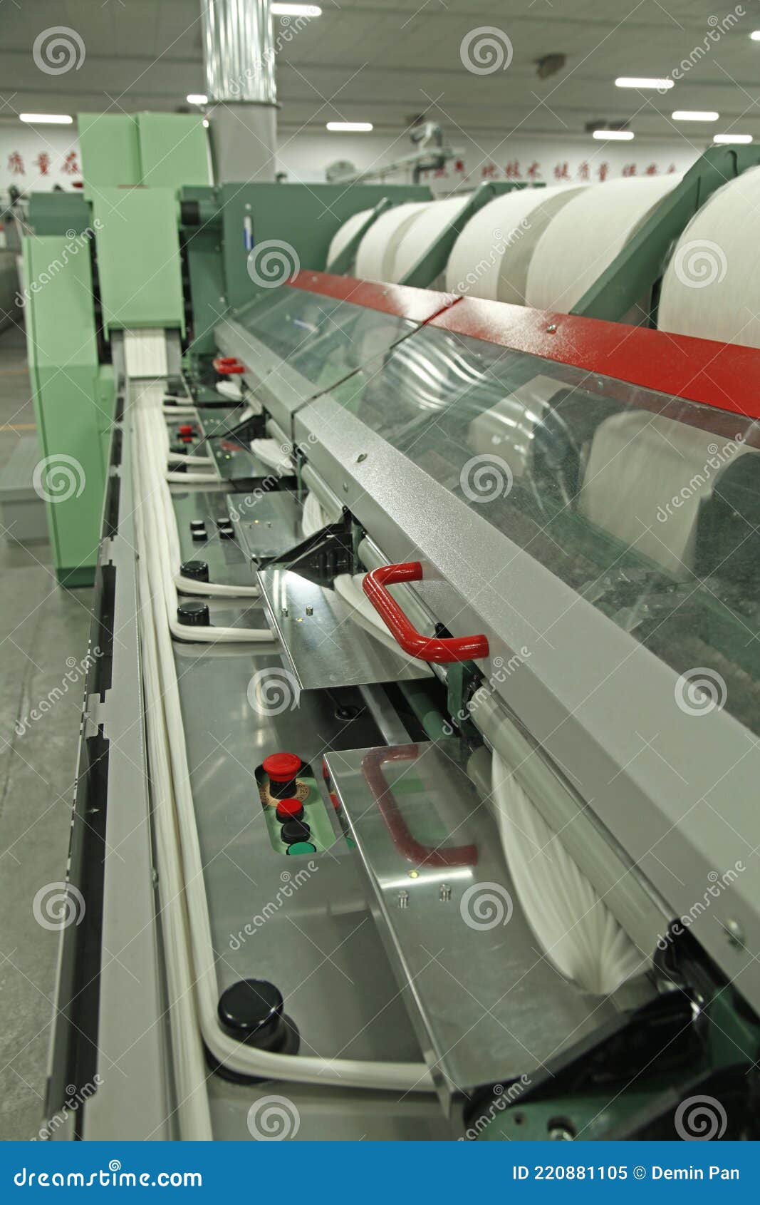 Cotton Group in Spinning Production Line Factory Stock Image - Image of ...