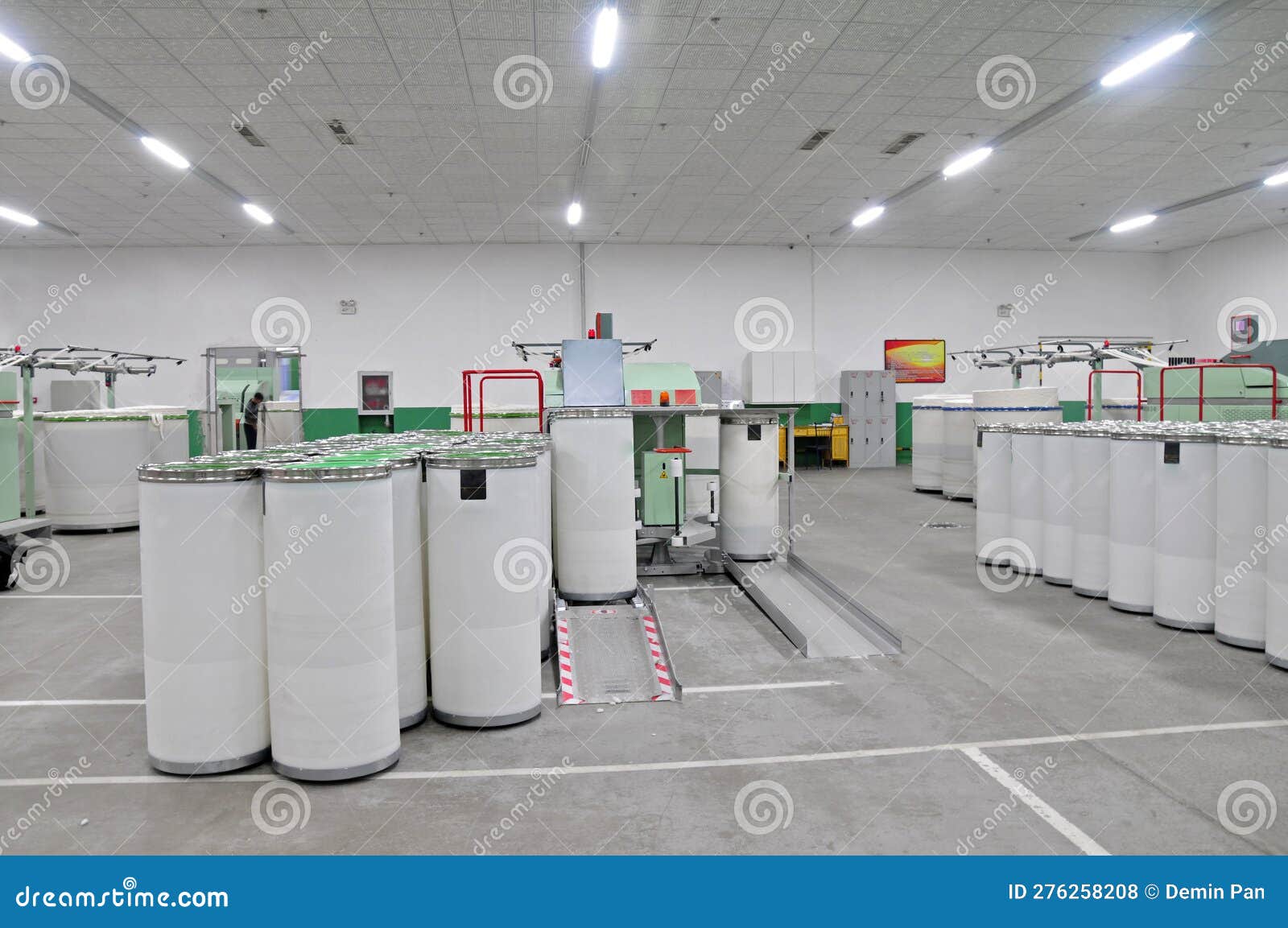 Cotton Group in Spinning Production Line Factory Stock Photo - Image of ...