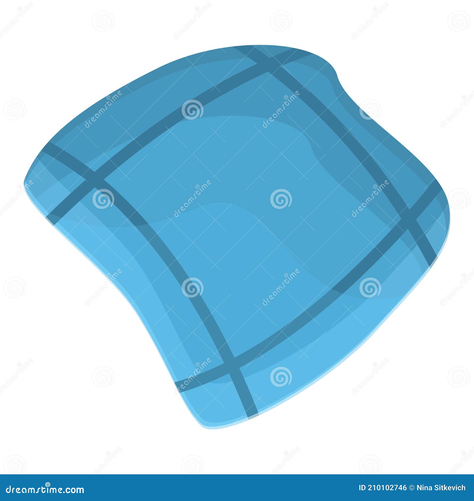 Cotton Handkerchief Icon, Cartoon Style Stock Vector - Illustration of ...