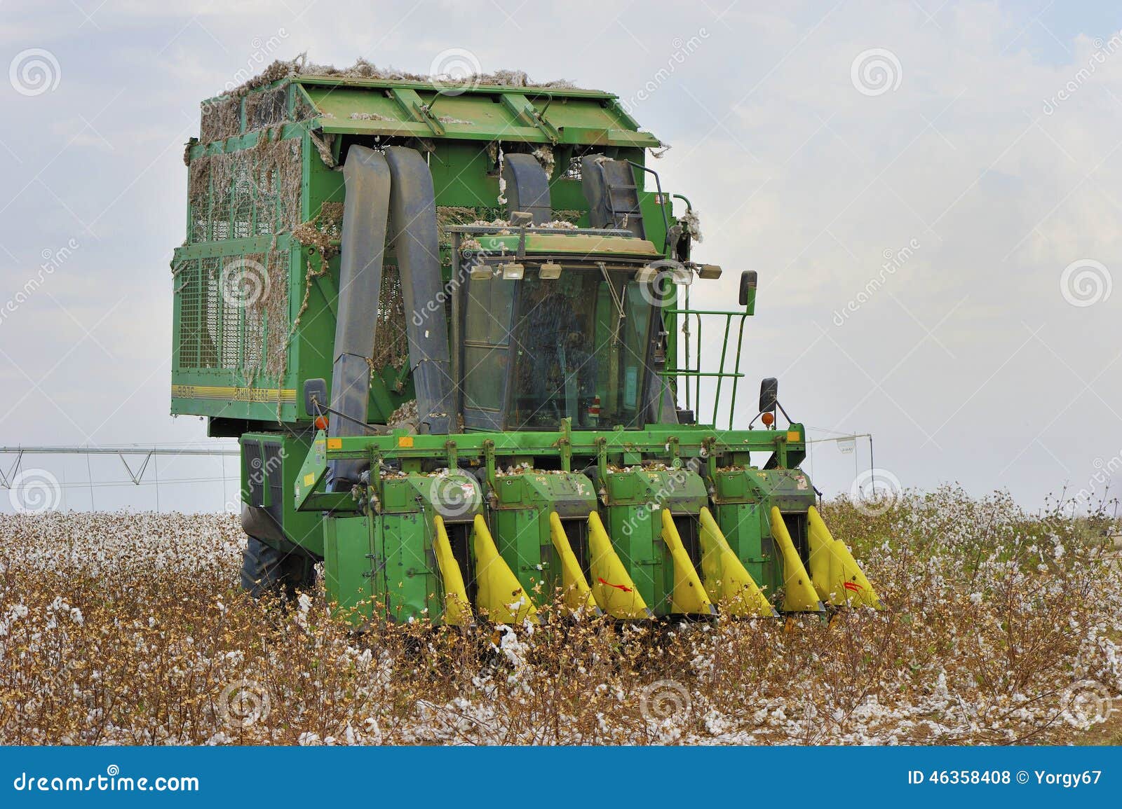 Cotton Harvesting stock photo. Image of harvest, technology - 46358408