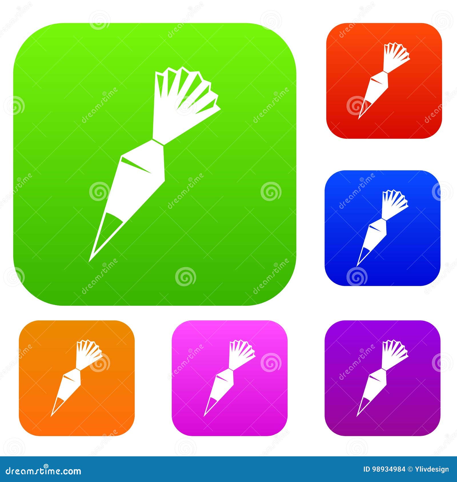 Cotton Icing Bag Set Collection Stock Vector - Illustration of form ...