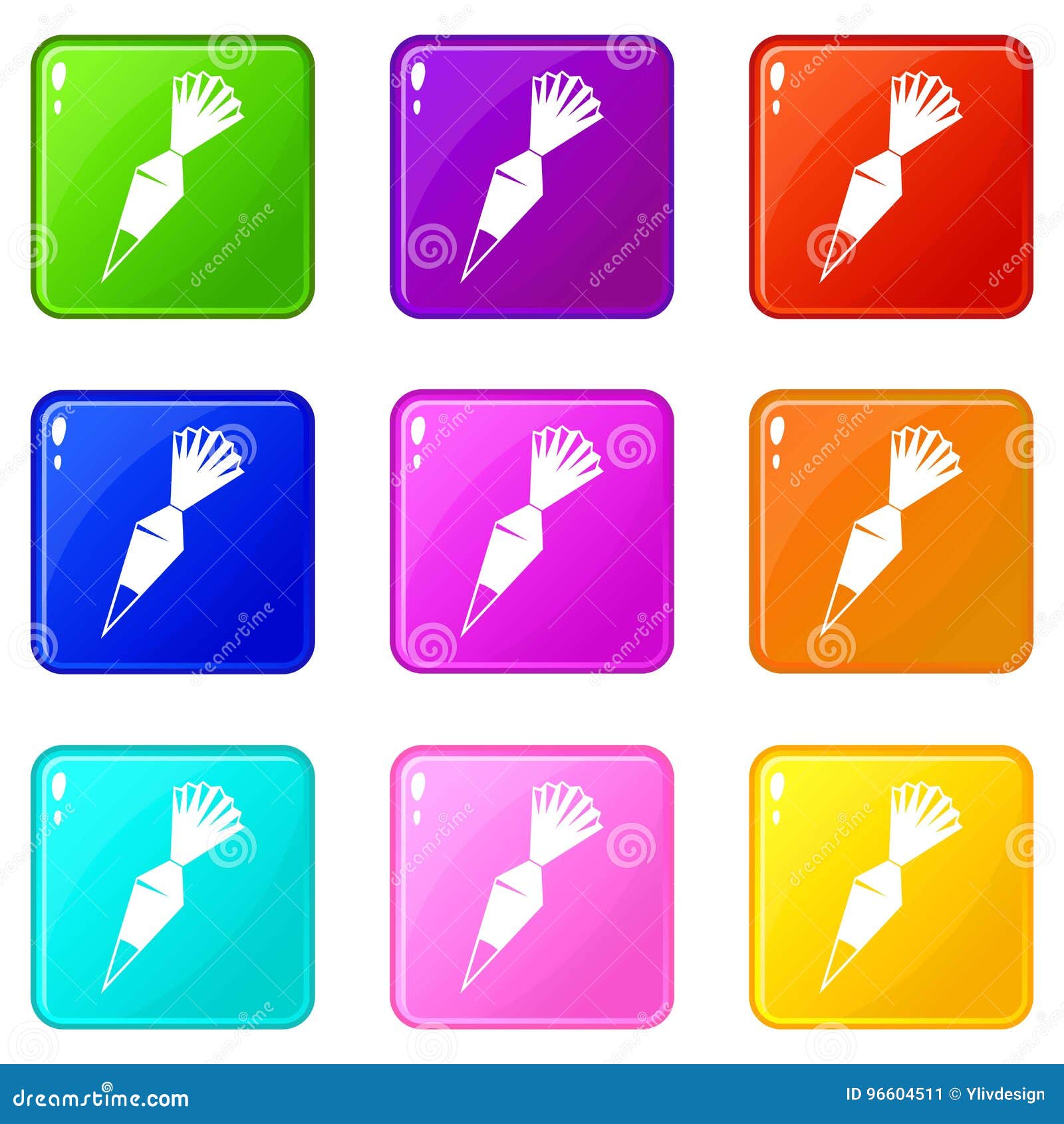 Cotton icing bag set 9 stock vector. Illustration of pastry - 96604511