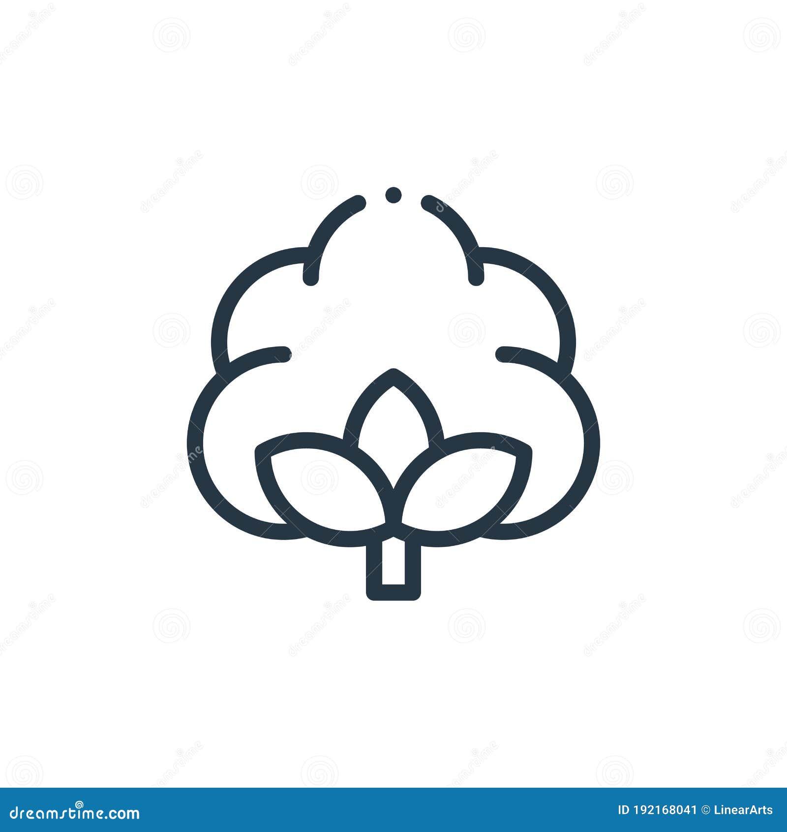 Cotton Icon Vector from Fabric Features Concept. Thin Line Illustration ...