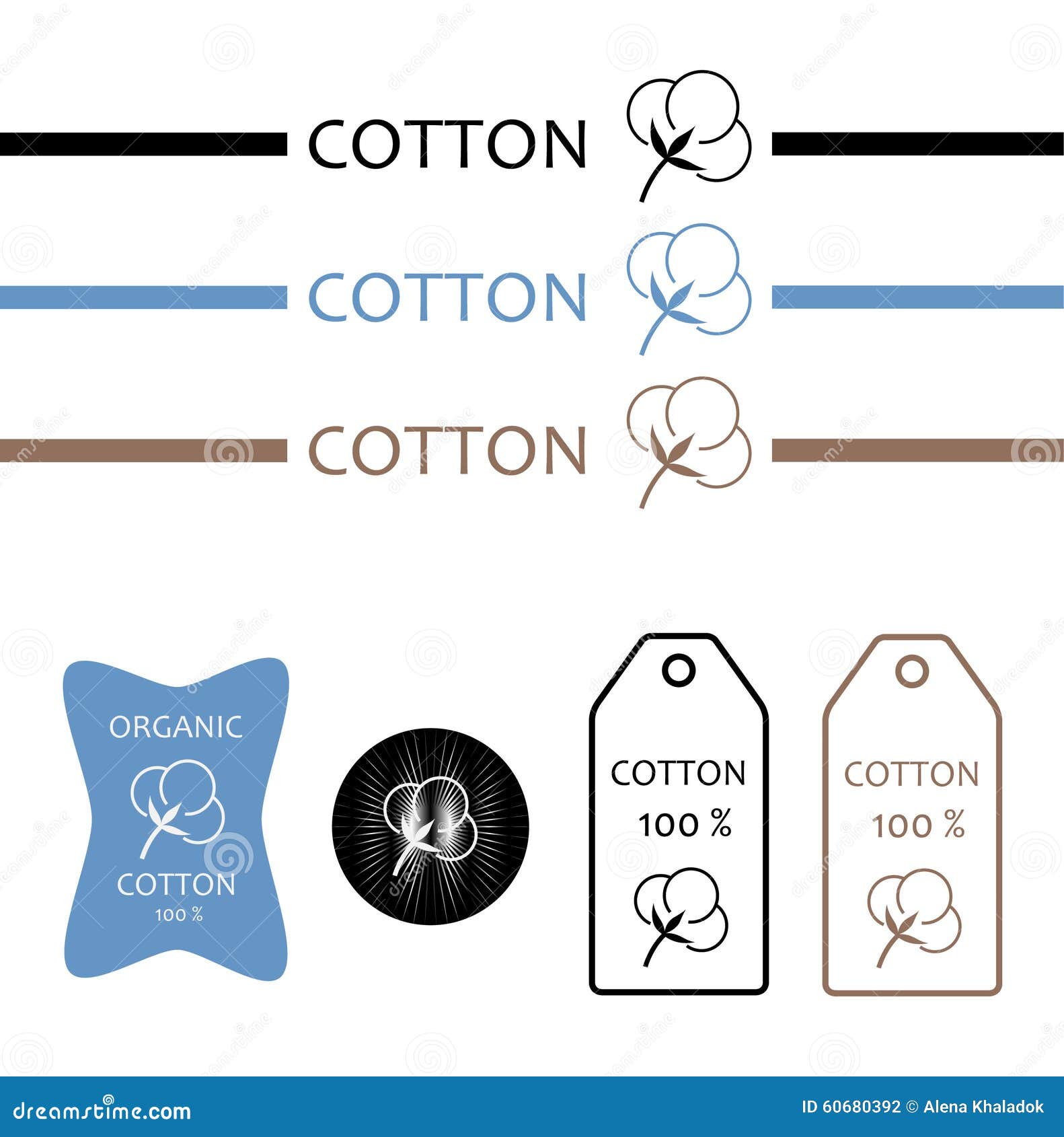 Cotton. stock vector. Illustration of commerce, fabric - 60680392