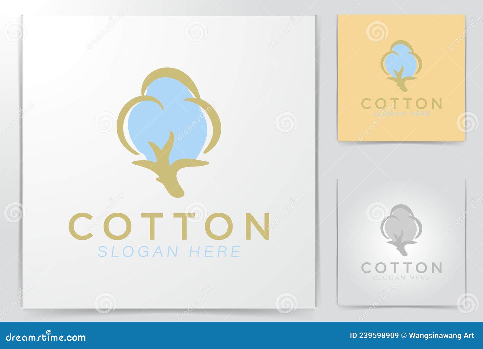 Cotton Logo Ideas. Inspiration Logo Design. Template Vector ...