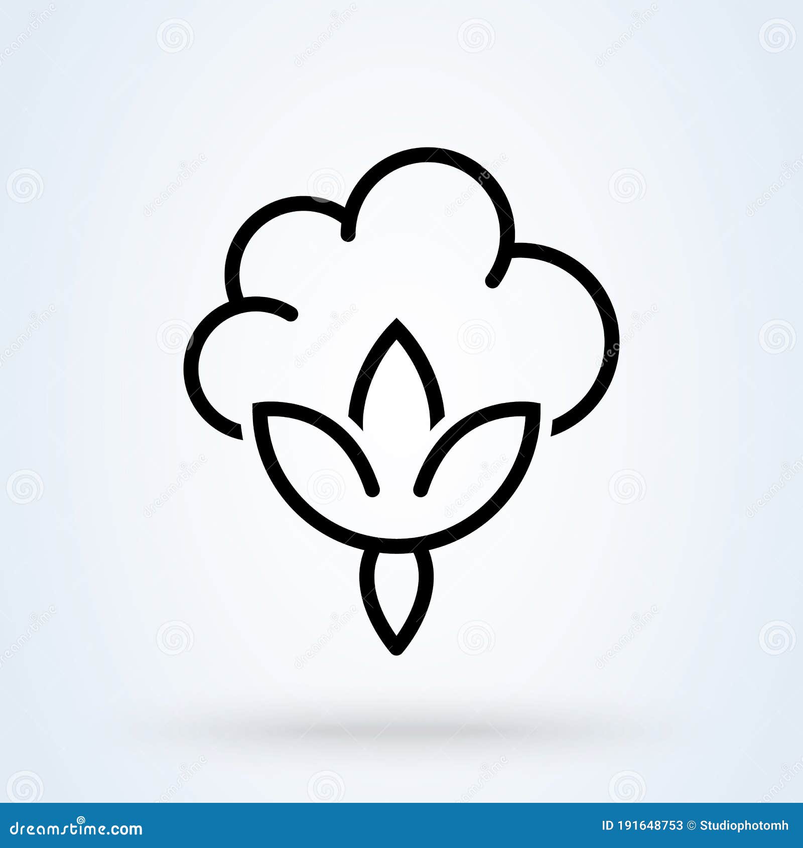 Cotton Logo. Vector Simple Modern Icon Design Illustration Stock Vector ...